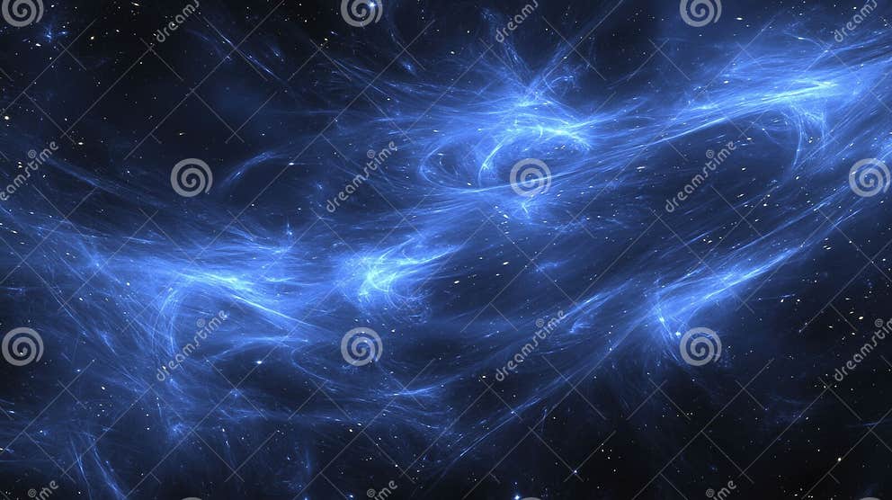 Blue Nebula Clouds in Deep Space Stock Illustration - Illustration of ...