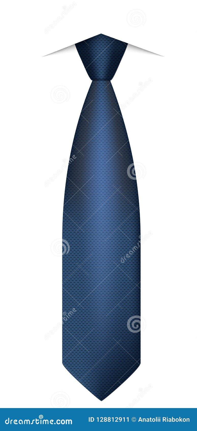 Blue Necktie Icon, Realistic Style Stock Illustration - Illustration of ...