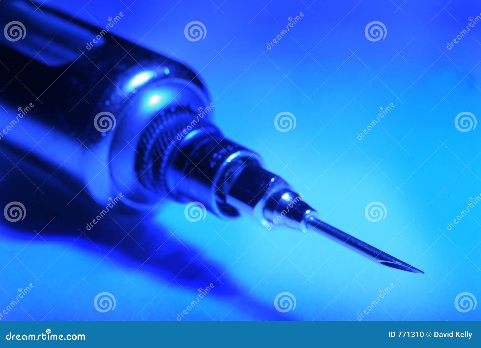 Blue Needle stock photo. Image of shot, hypodermic, point - 771310