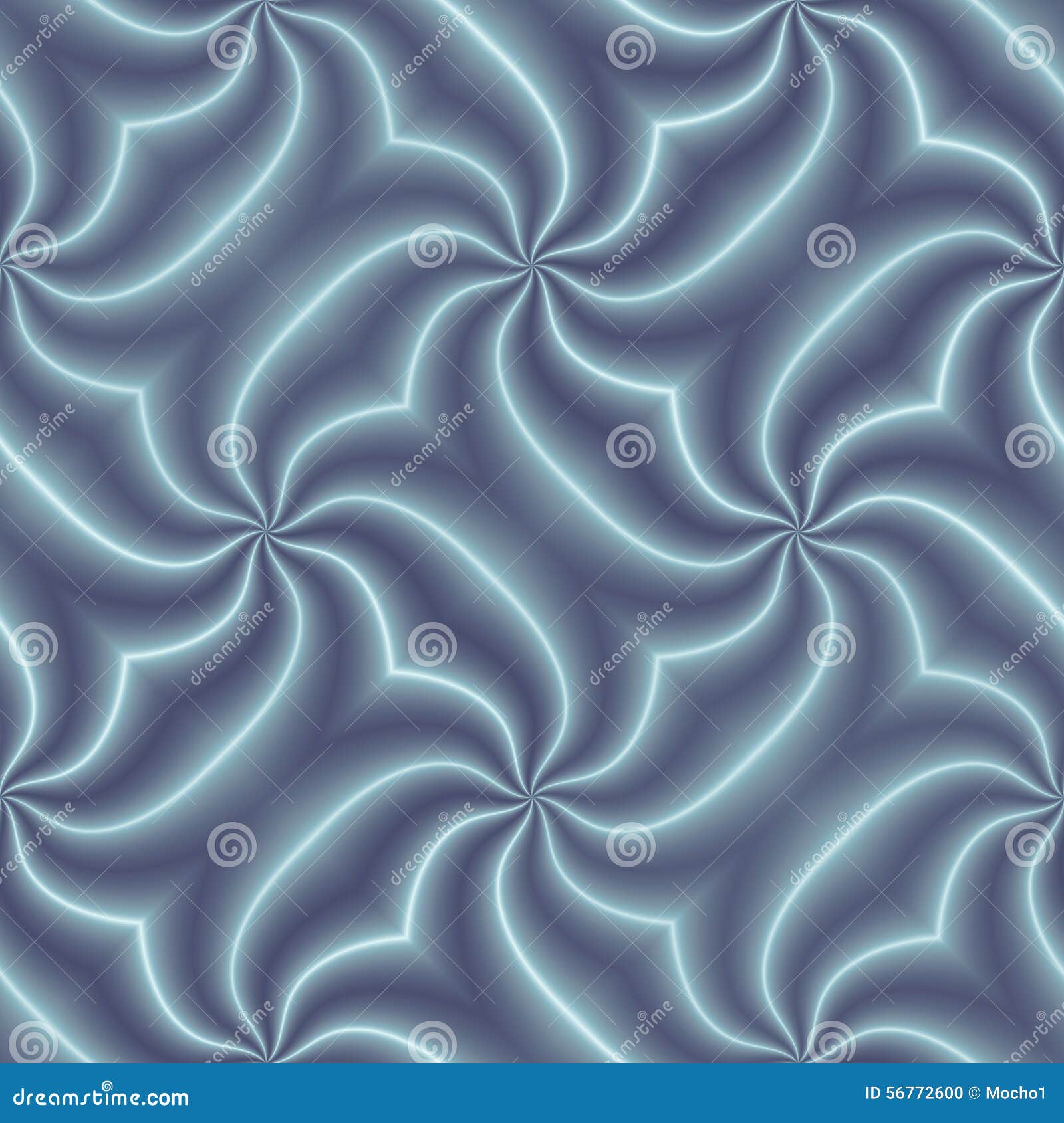 Blue Neon Effect Shapes Seamless Pattern. Stock Illustration ...