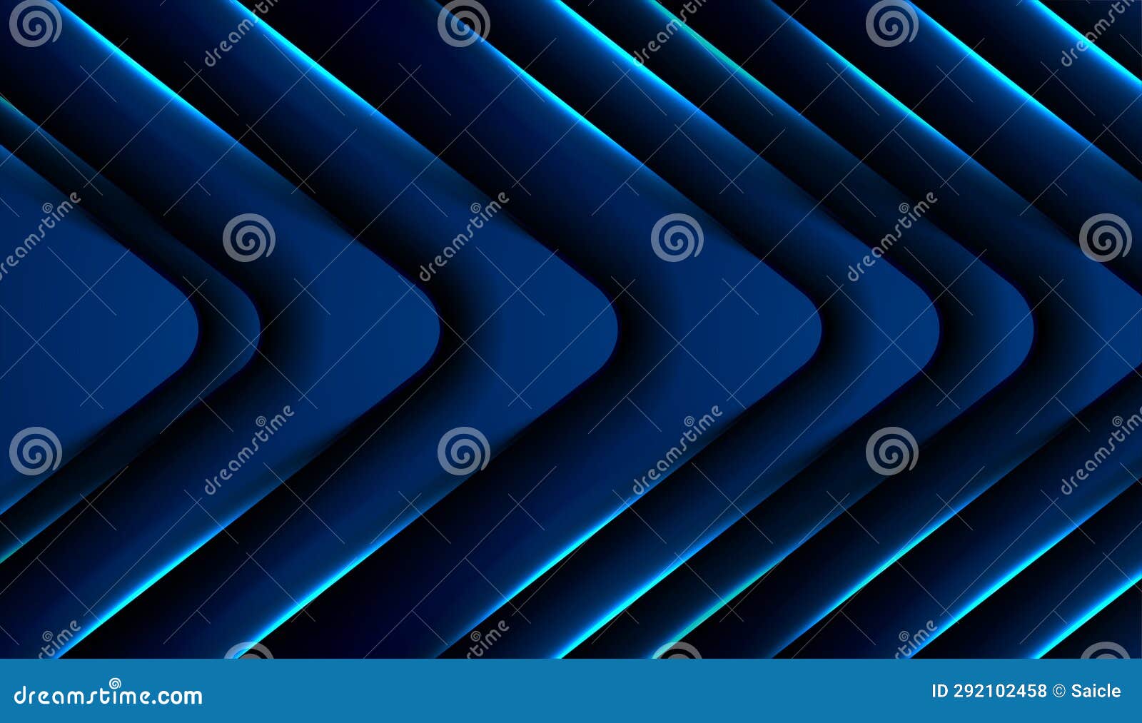 Blue Neon Glowing Arrows Technology Abstract Background Stock ...