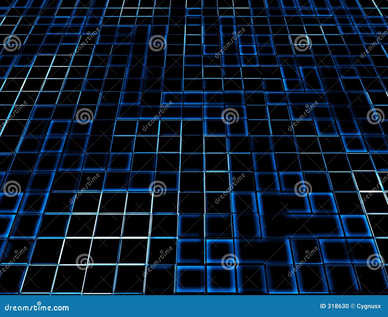 Blue Neon Glowing Tiles stock illustration. Illustration of gleam - 318630