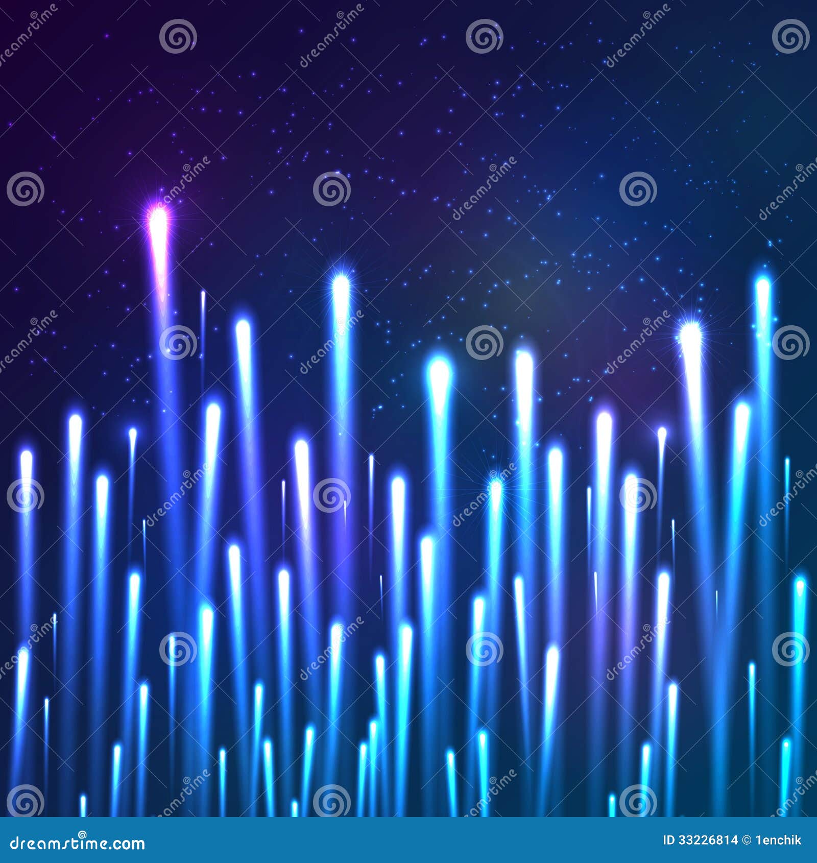 Blue Neon Going Up Vector Lights Stock Vector - Illustration of dark ...