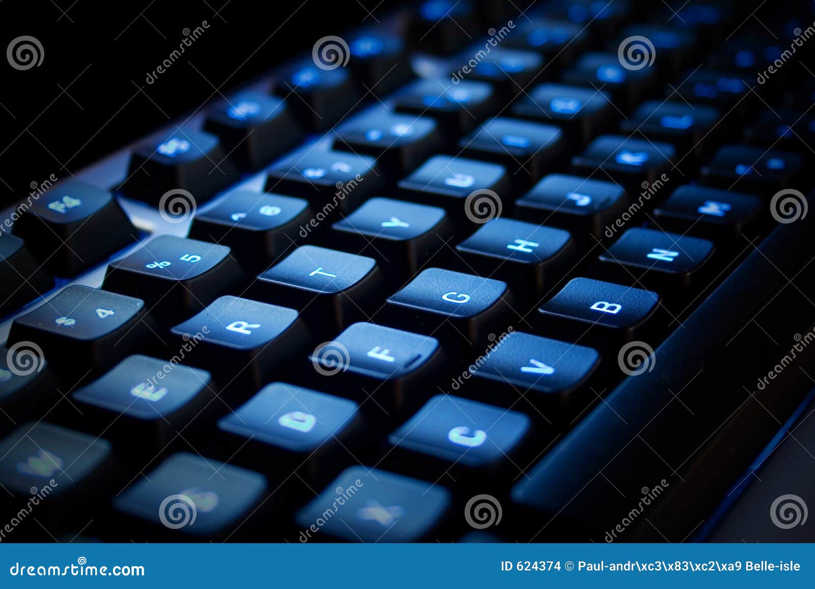 Blue neon Keyboard stock photo. Image of numbers, information - 624374