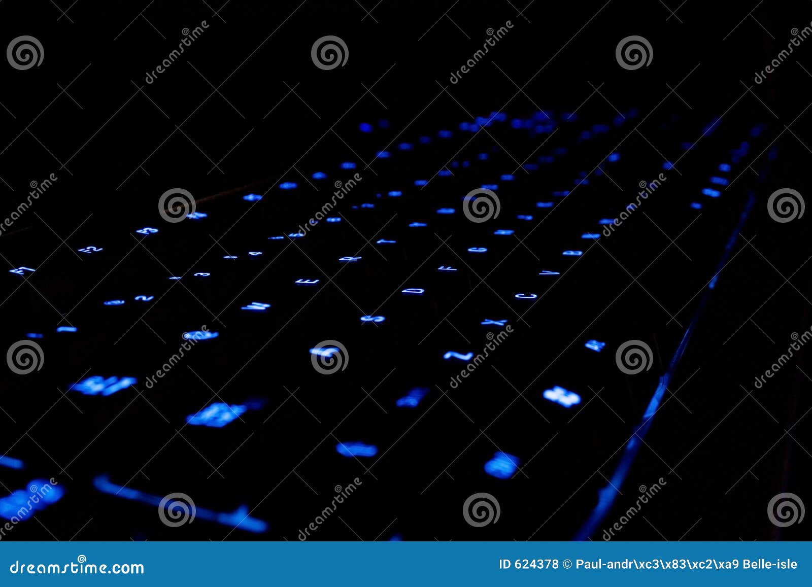 Blue neon Keyboard stock photo. Image of keyboard, desktop - 624378