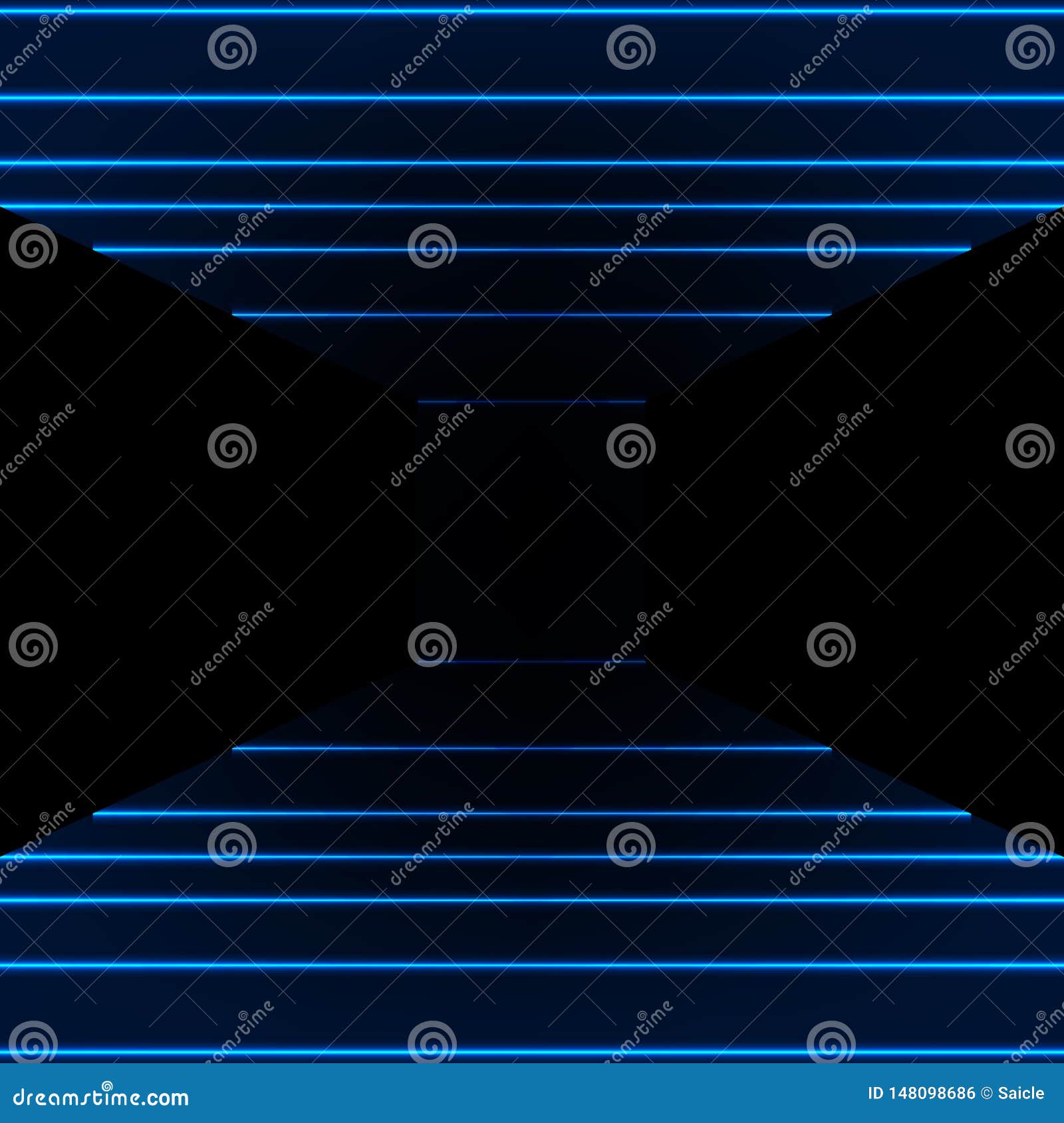 Blue Neon Laser Lines Abstract Tech Background Stock Vector ...