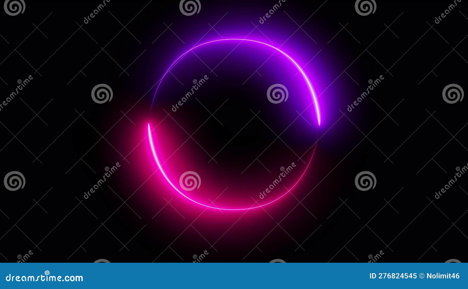 Blue neon light circle stock video. Video of graphic - 276824545