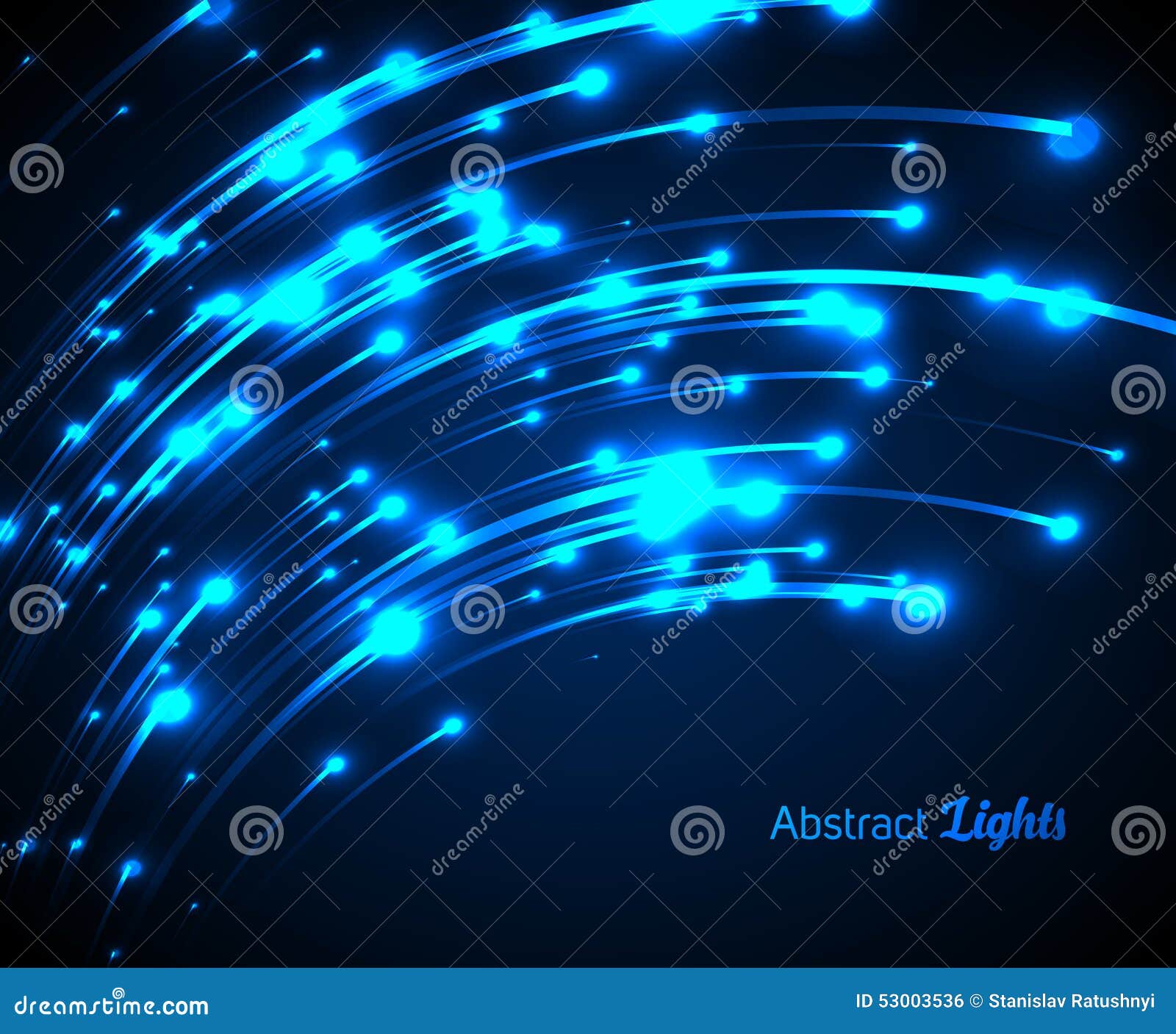 Blue neon light rays stock vector. Illustration of stars - 53003536