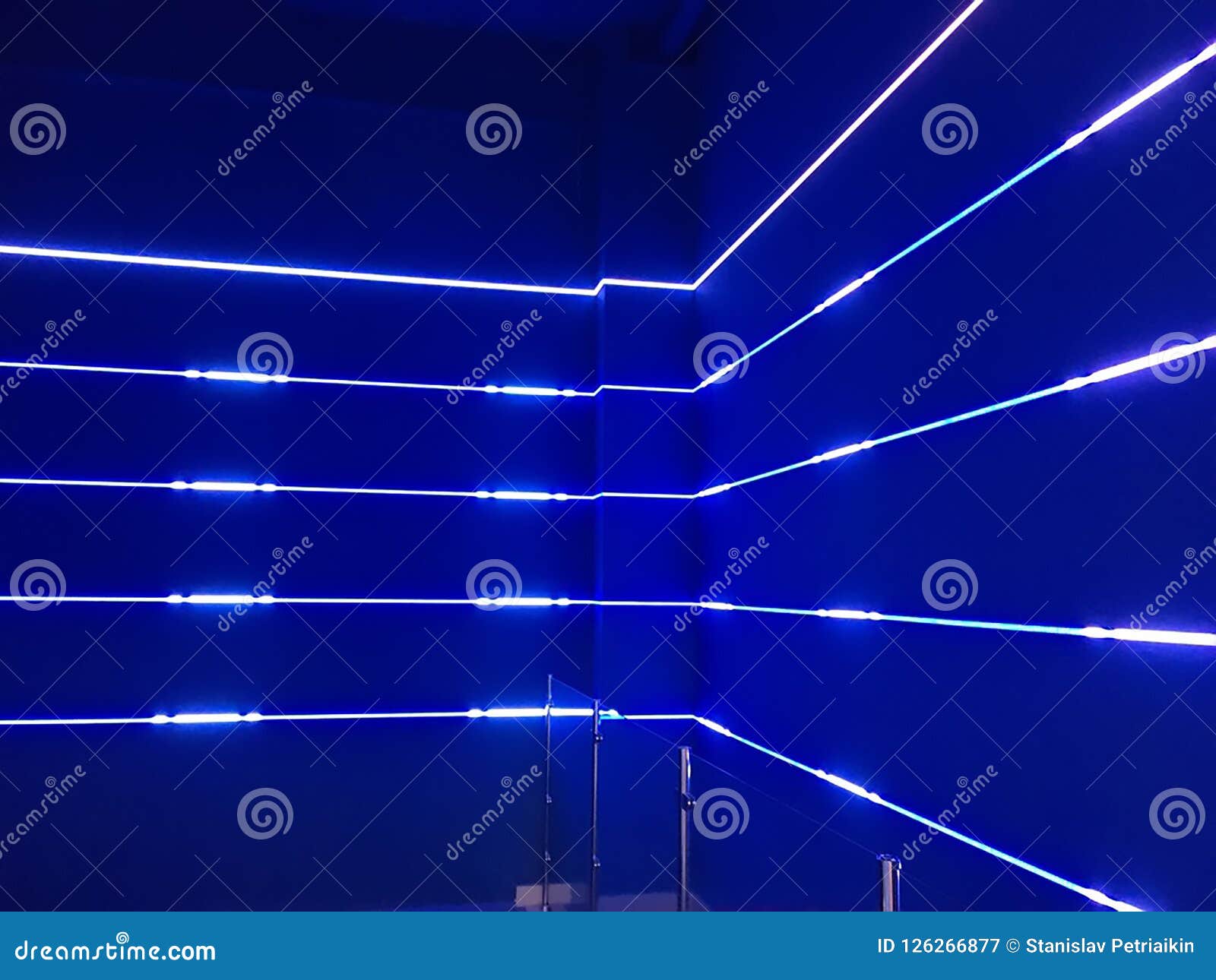 Blue neon lights stock illustration. Illustration of green - 126266877