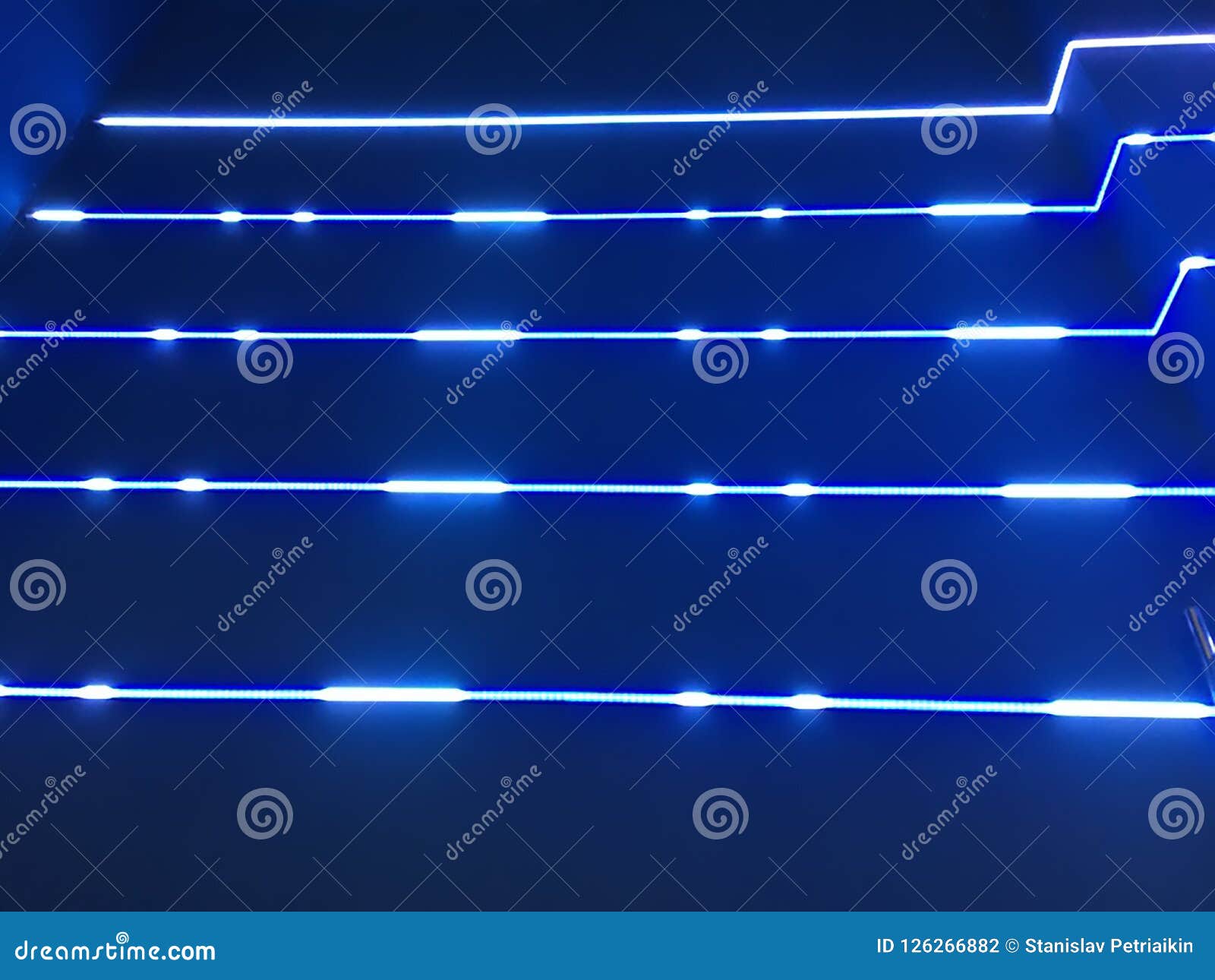 Blue neon lights stock illustration. Illustration of bright - 126266882