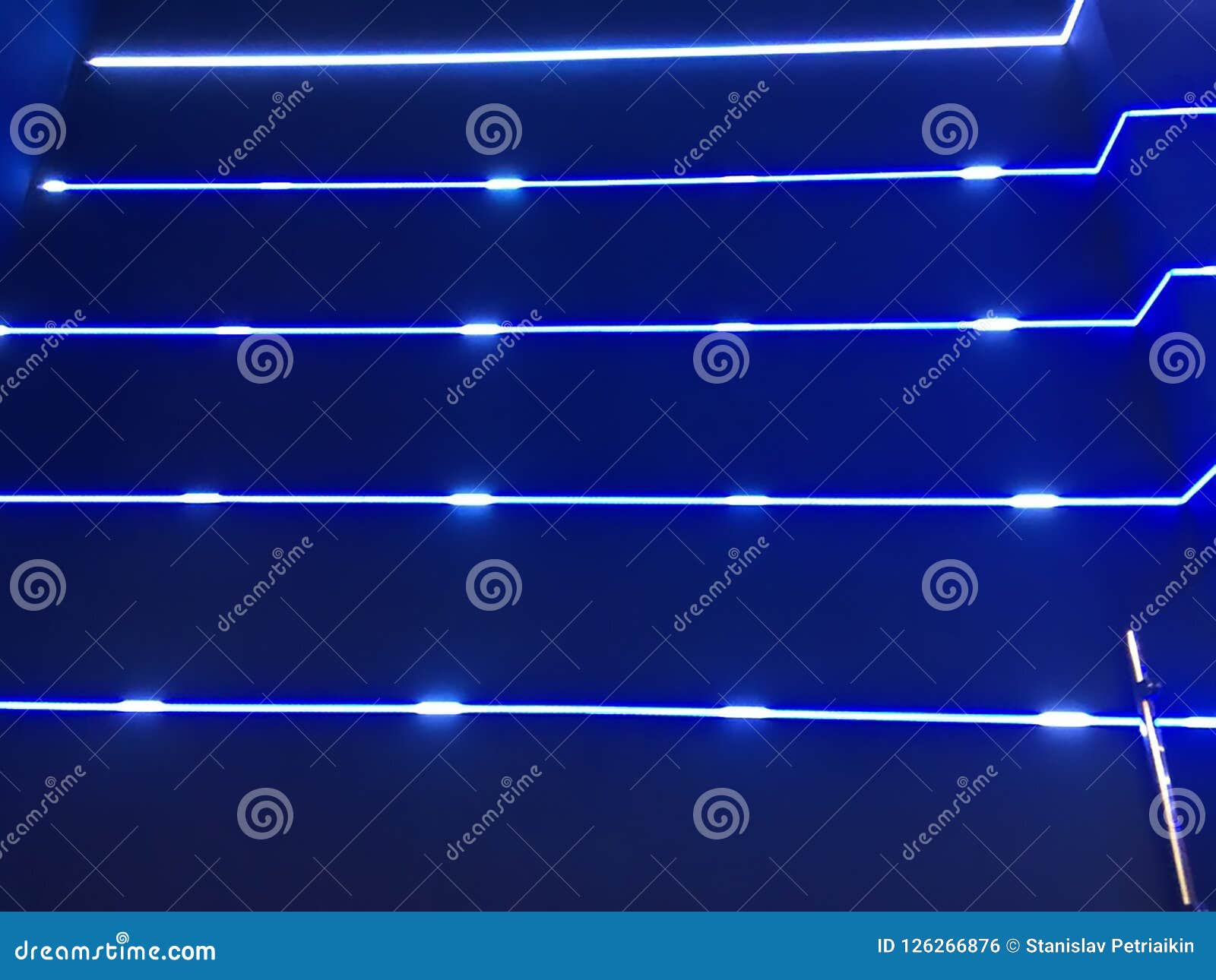 Blue neon lights stock illustration. Illustration of yellow - 126266876