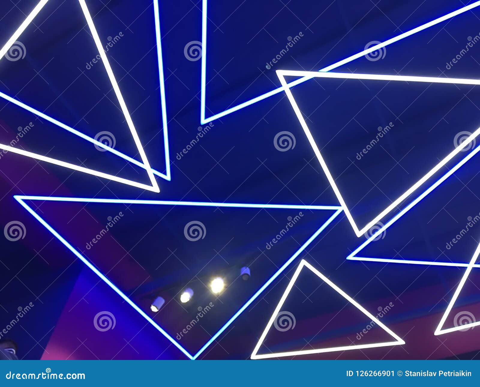 Blue neon lights stock image. Image of blue, color, wallpaper - 126266901