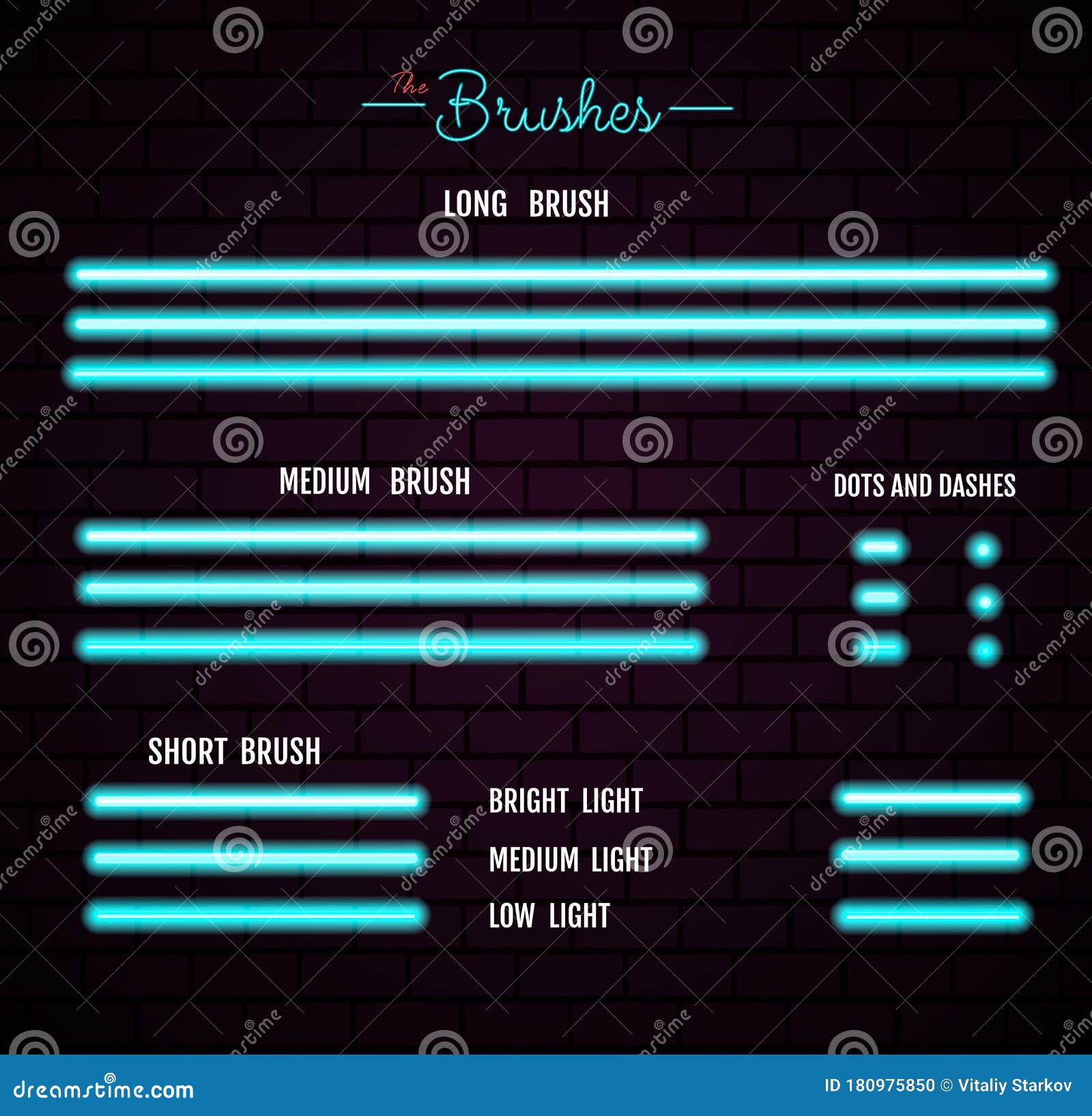 Blue Neon Lights Brushes for Your Custom Sign. All Brushes in Brushes ...