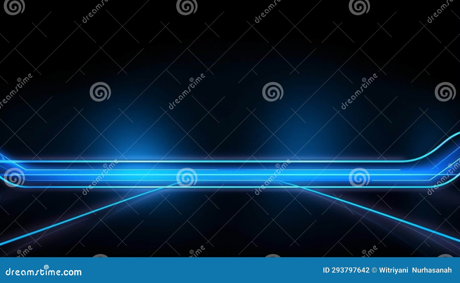 Blue Neon Line in the Dark Background with Blank Space.generative Ai ...