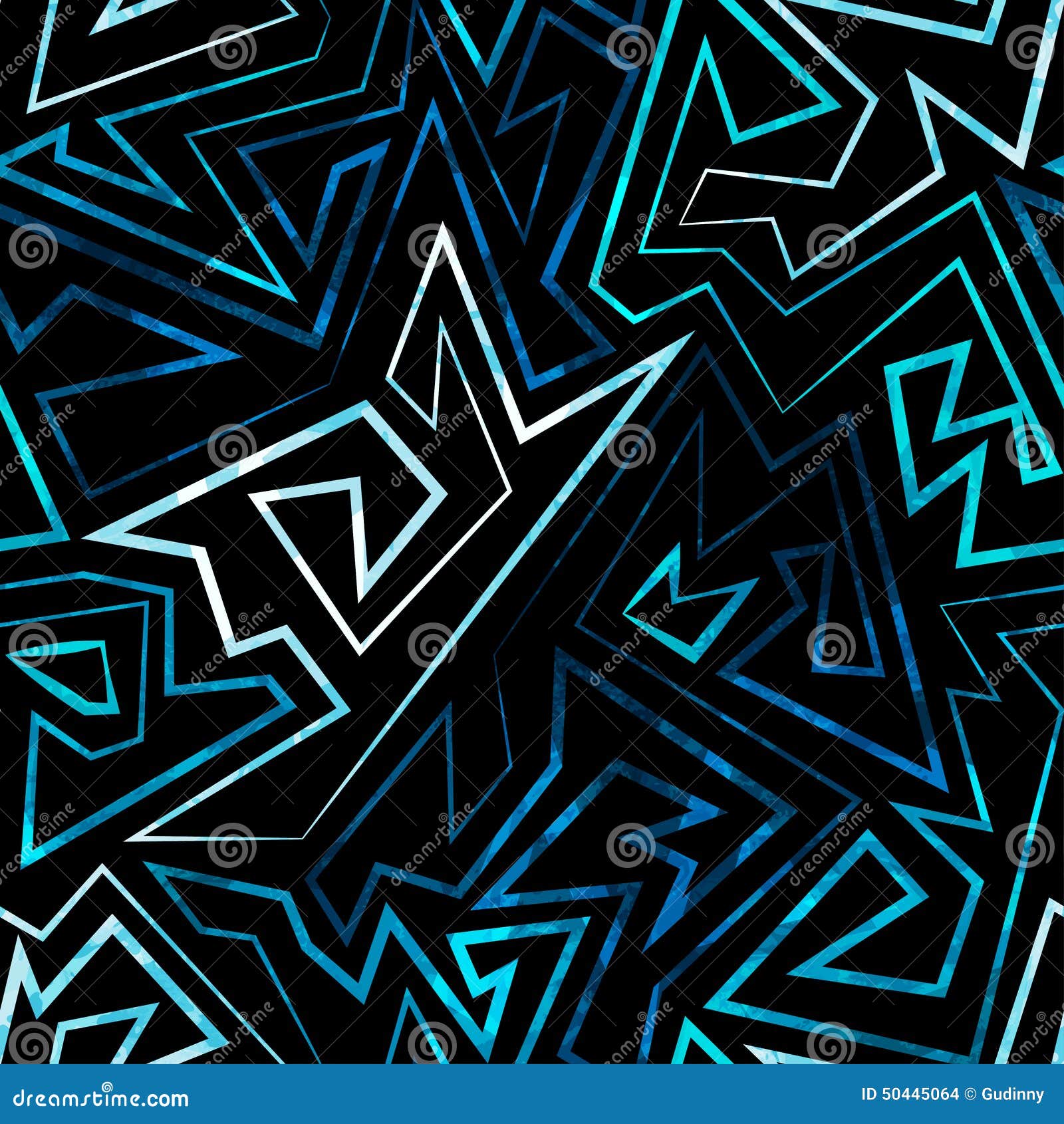 Blue neon seamless pattern stock vector. Illustration of background ...