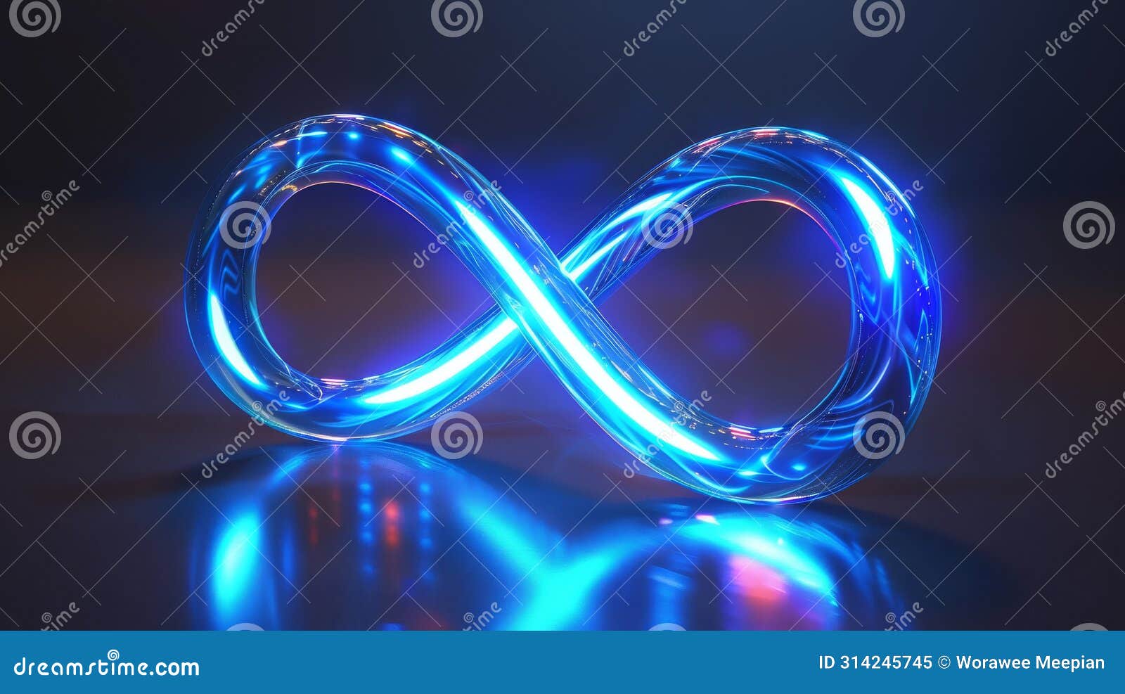 A Blue and Neon Shaped Infinity Symbol Stock Image - Image of trace ...