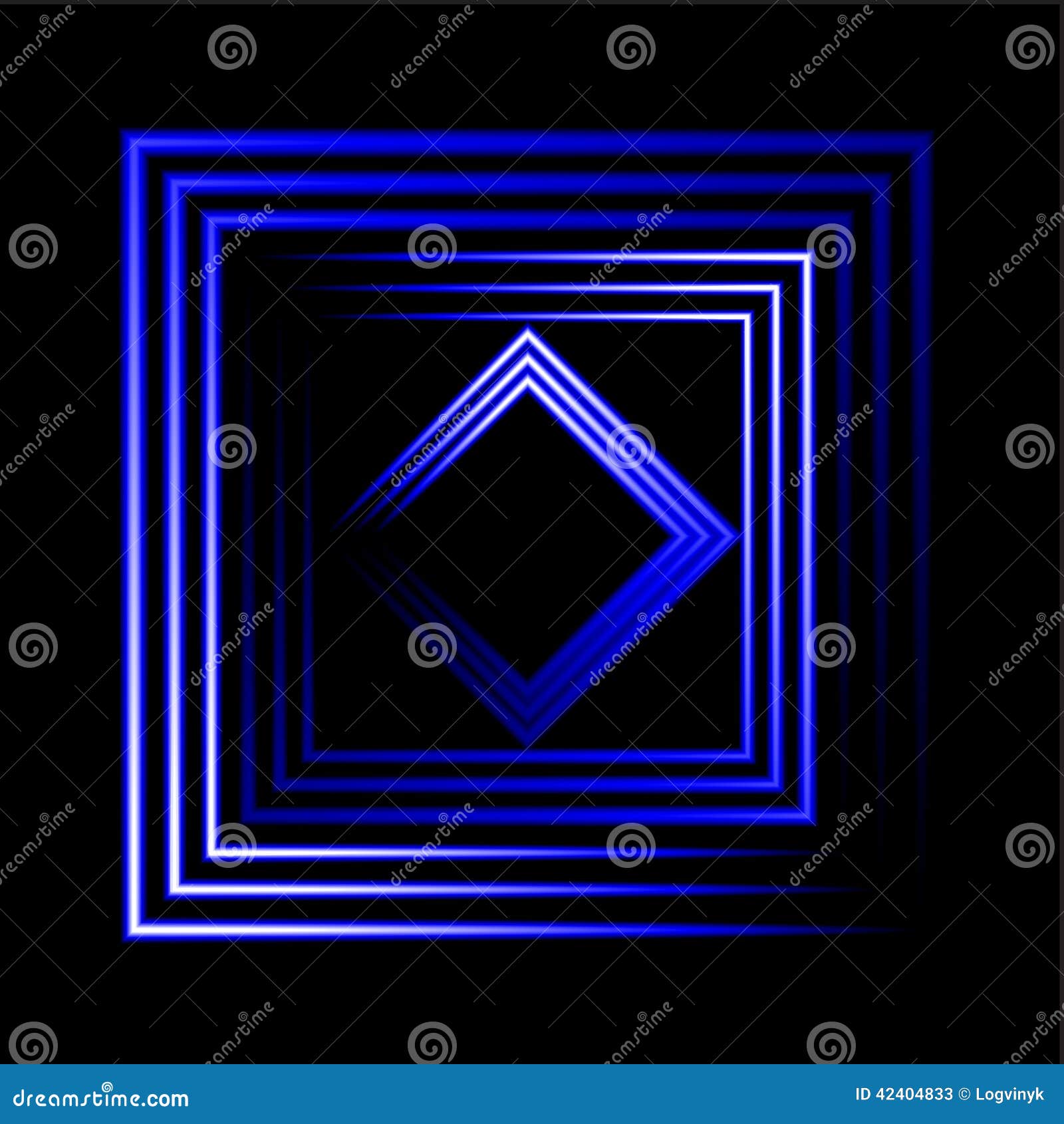 Blue Neon Square Vector Background Stock Vector - Illustration of ...