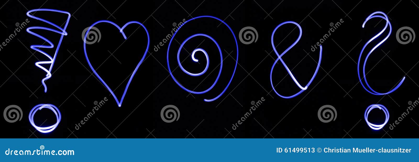 Blue neon symbols stock image. Image of curl, torch, lamp - 61499513