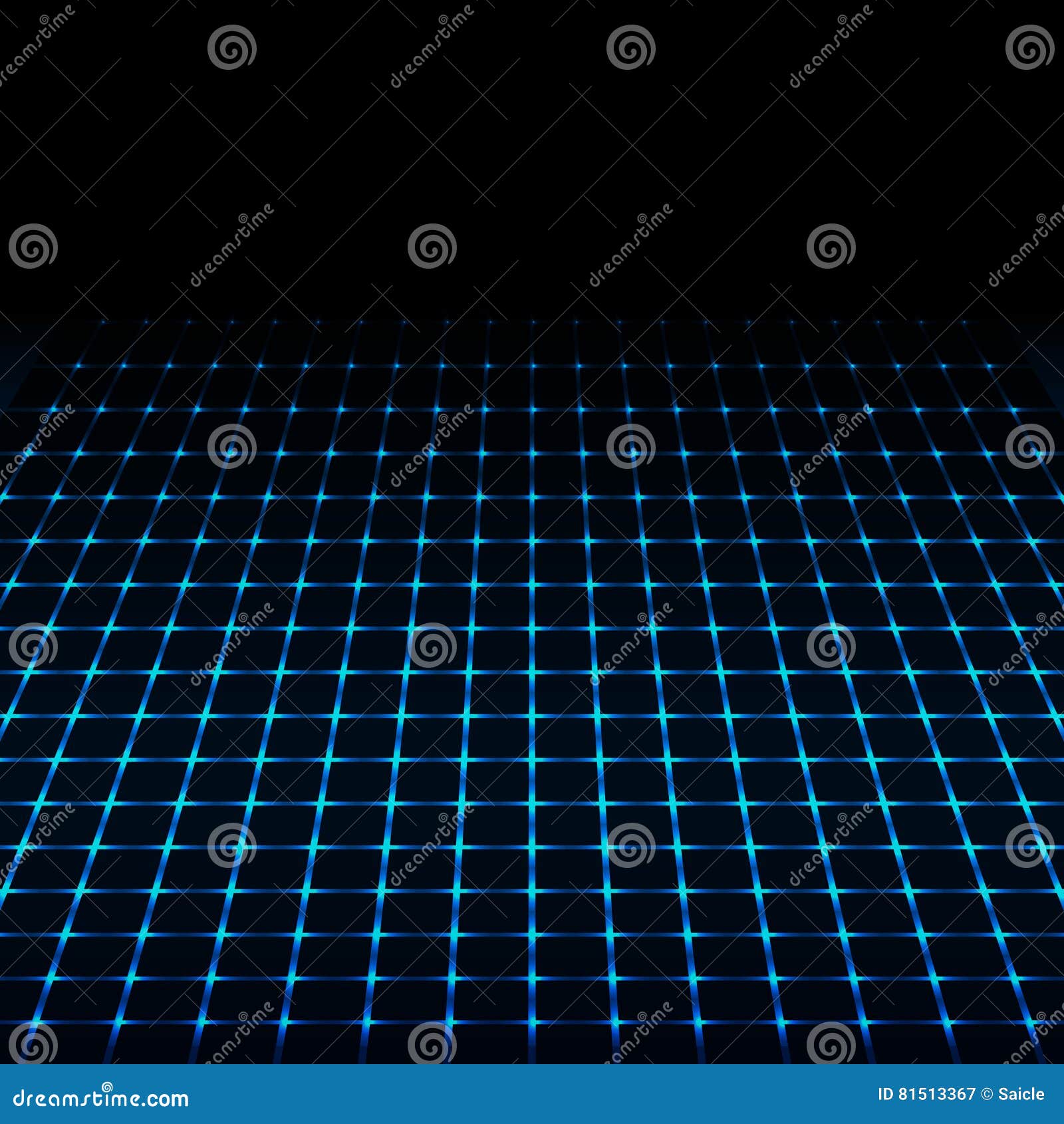 Blue Neon Tech Squares Vector Design Stock Vector - Illustration of ...