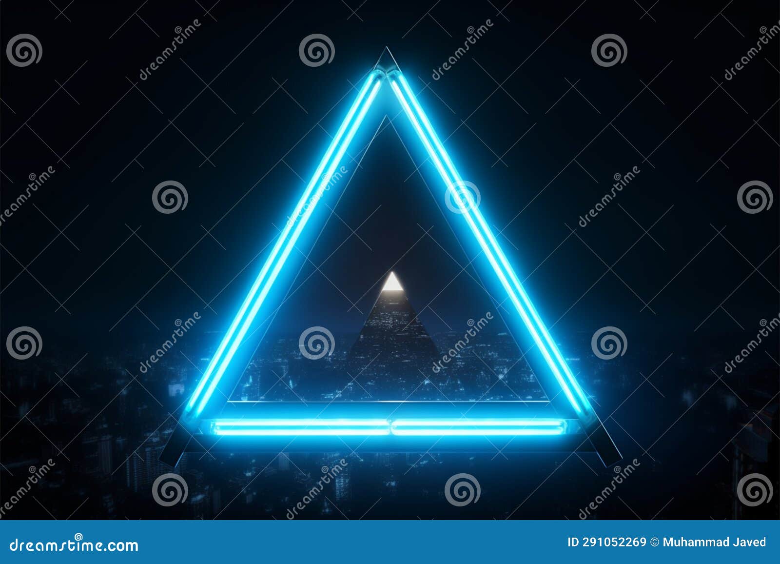 Blue Neon Triangle Elemental Simplicity with a Vibrant, Modern Edge ...