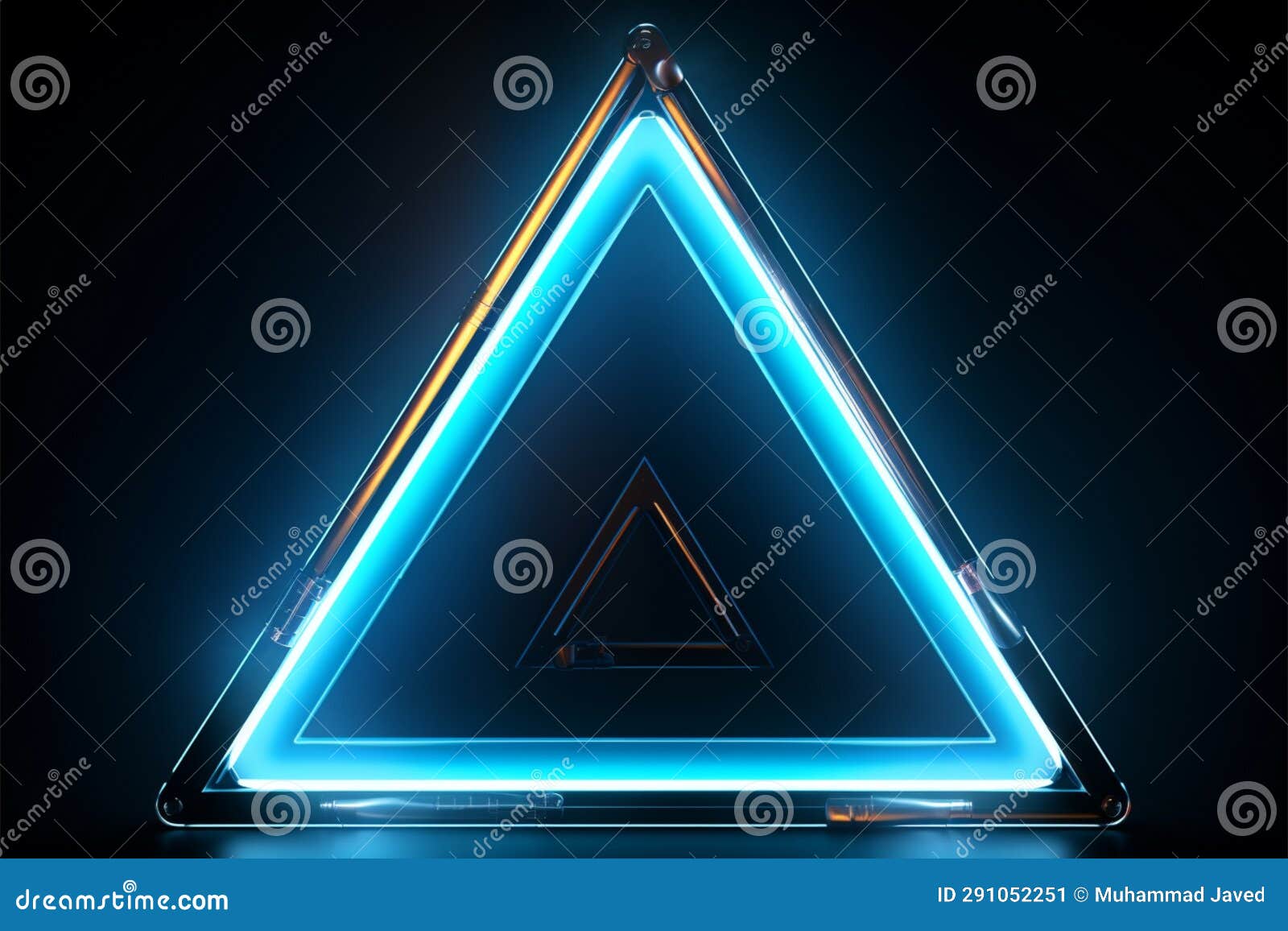 Blue Neon Triangle Elemental Simplicity with a Vibrant, Modern Edge ...