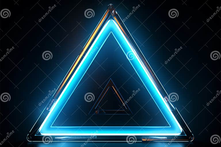 Blue Neon Triangle Elemental Simplicity with a Vibrant, Modern Edge ...