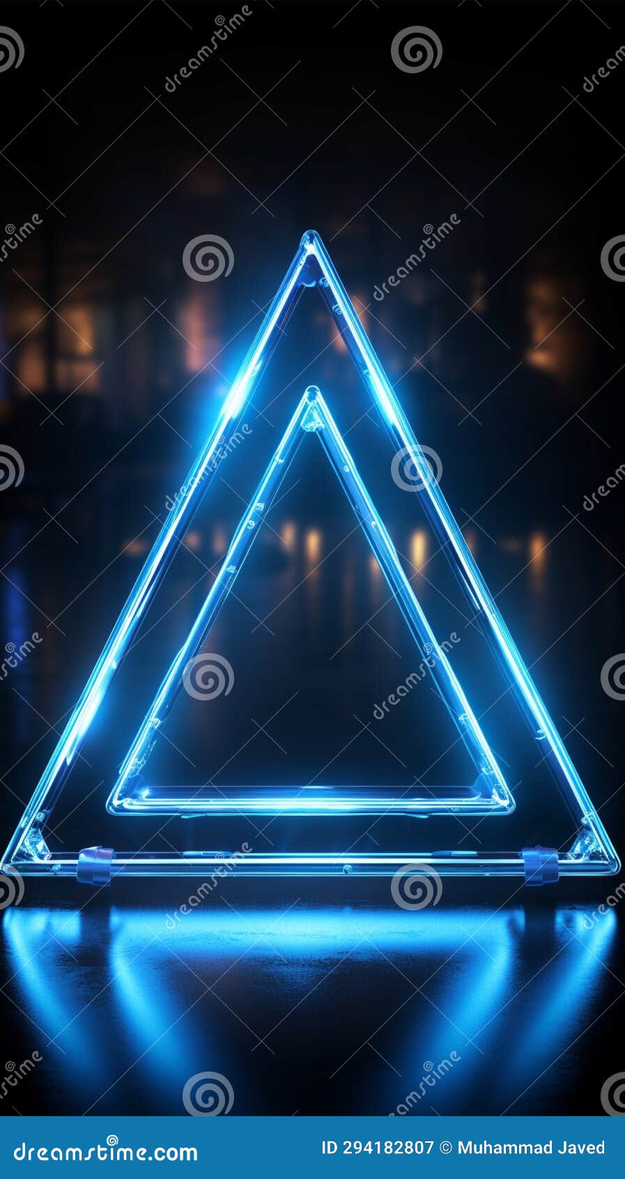 Blue Neon Triangle Elemental Simplicity with a Vibrant, Modern Edge ...