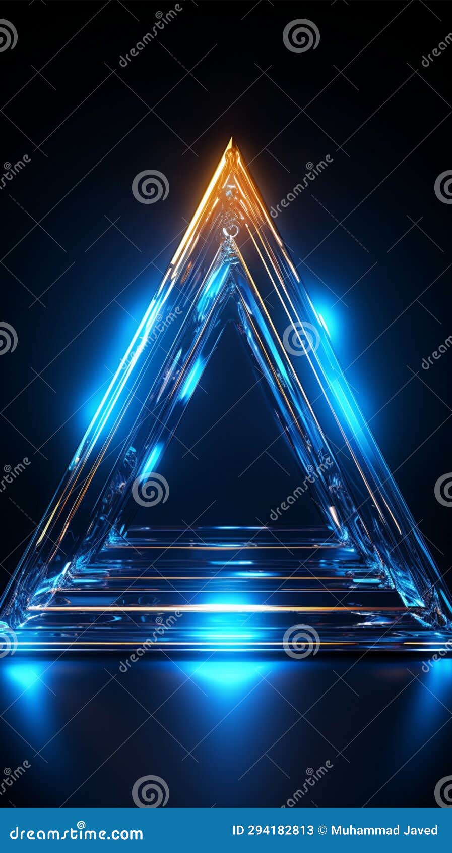Blue Neon Triangle Elemental Simplicity with a Vibrant, Modern Edge ...