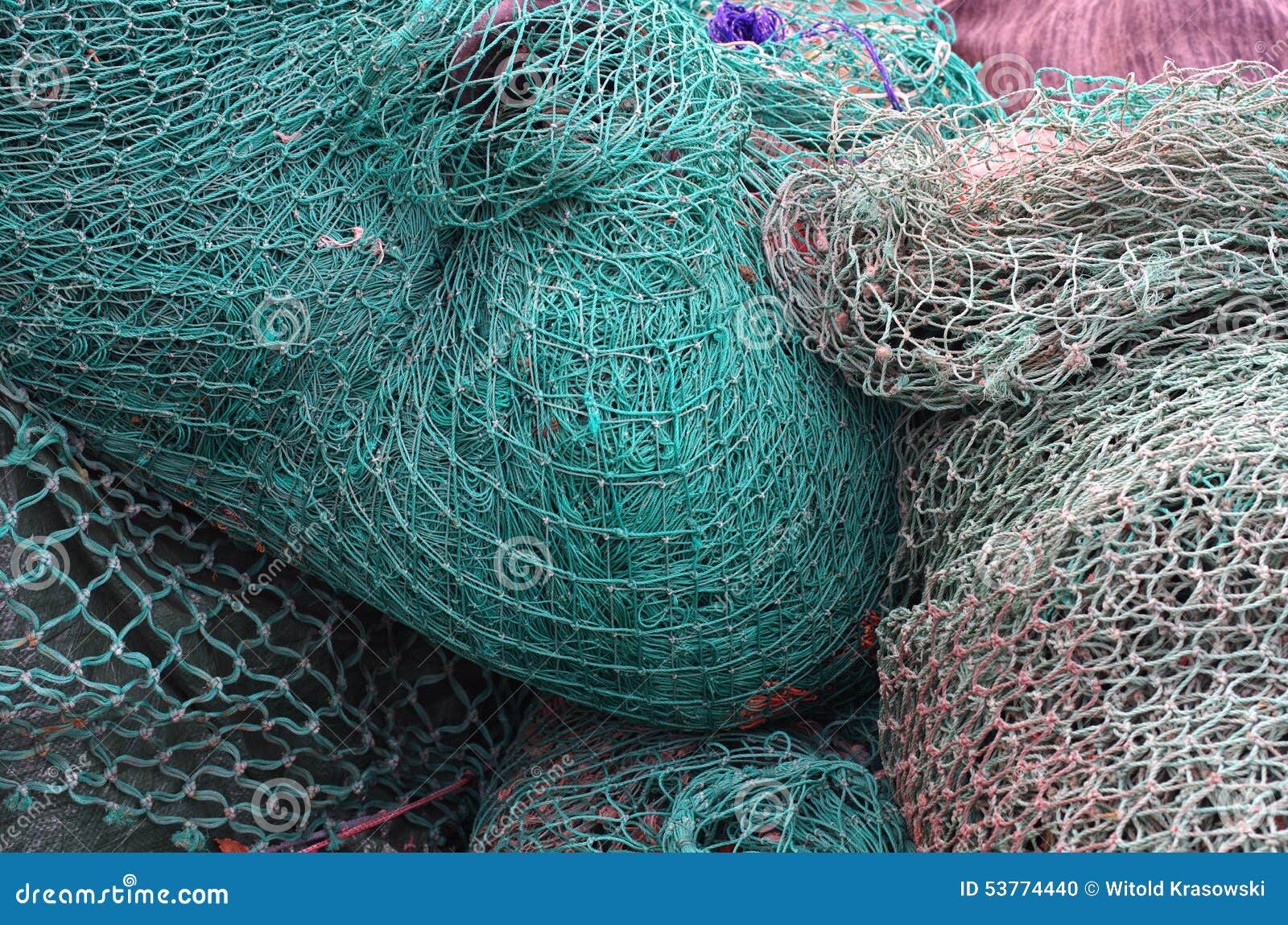Blue net stock photo. Image of industry, fishing, heap - 53774440