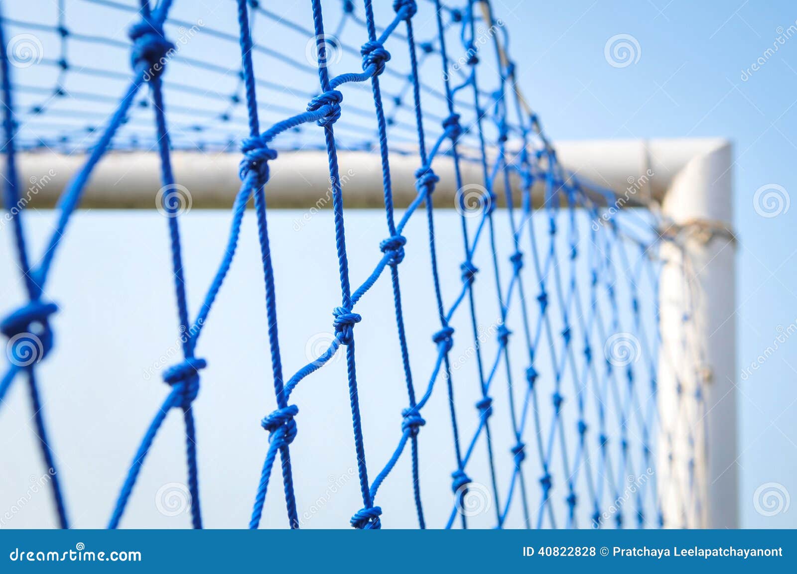 Blue net soccer goal stock photo. Image of arbitrate - 40822828