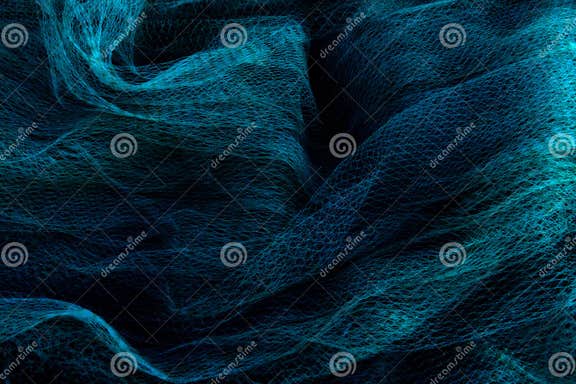 Blue Nets Background in the Dark Stock Photo - Image of design ...