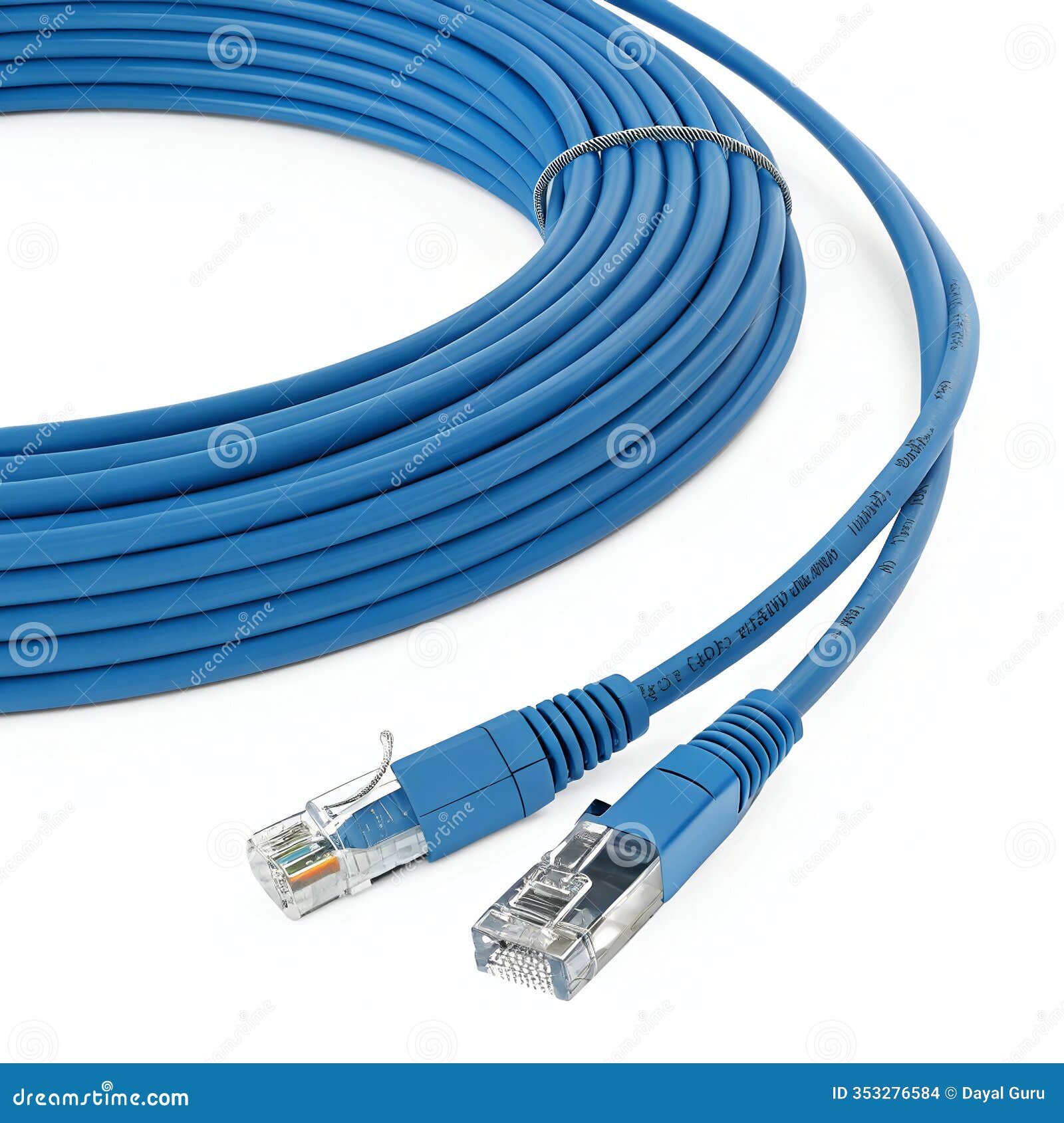 Blue Network Cable for CCTV Cameras 3D Render Stock Photo - Image of ...