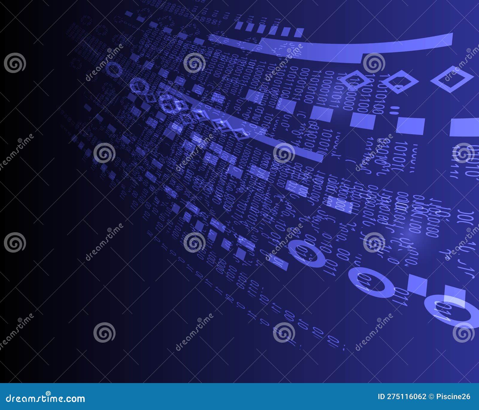 Blue Network Light Code and Data Security Abstract Technology ...