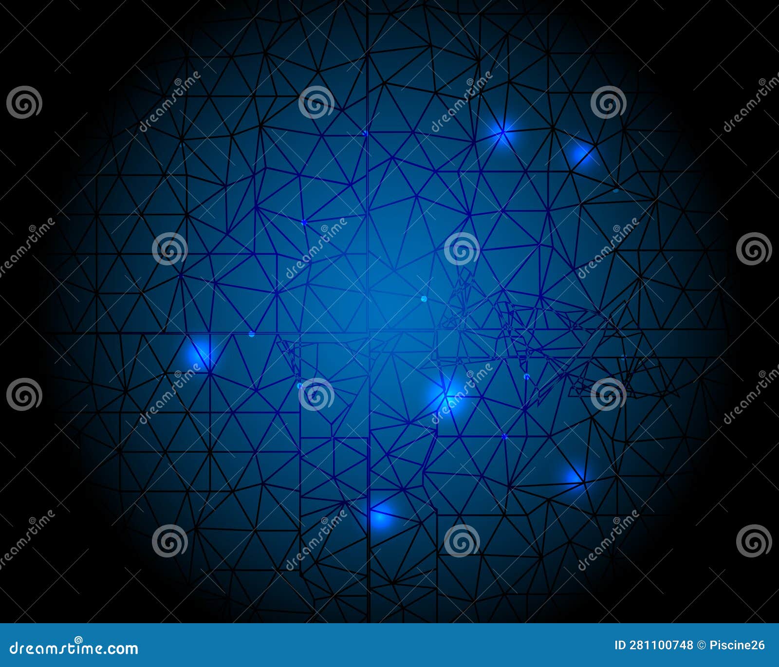 Blue Network Light Wave Abstract Technology Background Stock Vector ...