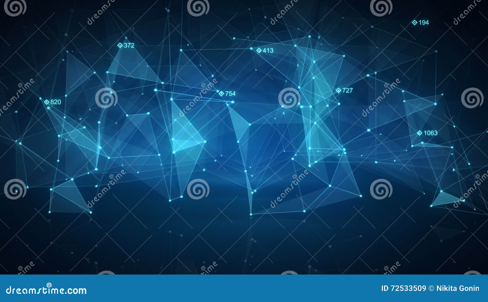 Blue Network Shape. Abstract Background Stock Illustration ...