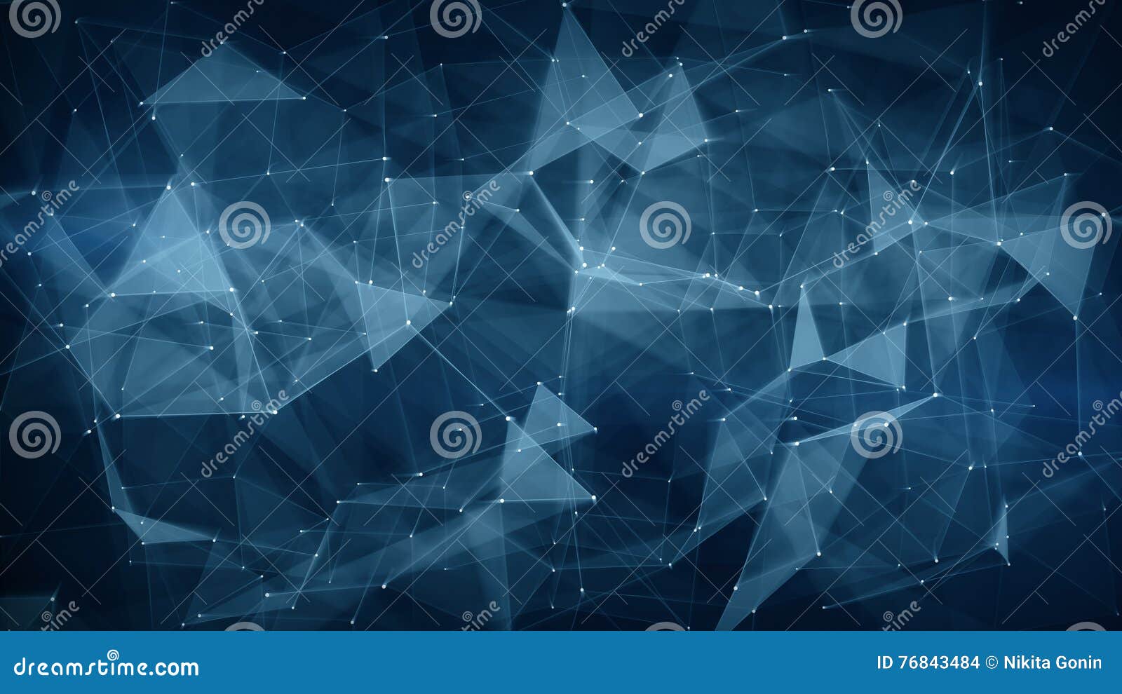 Blue Network Shape Abstract Illustration Stock Illustration ...