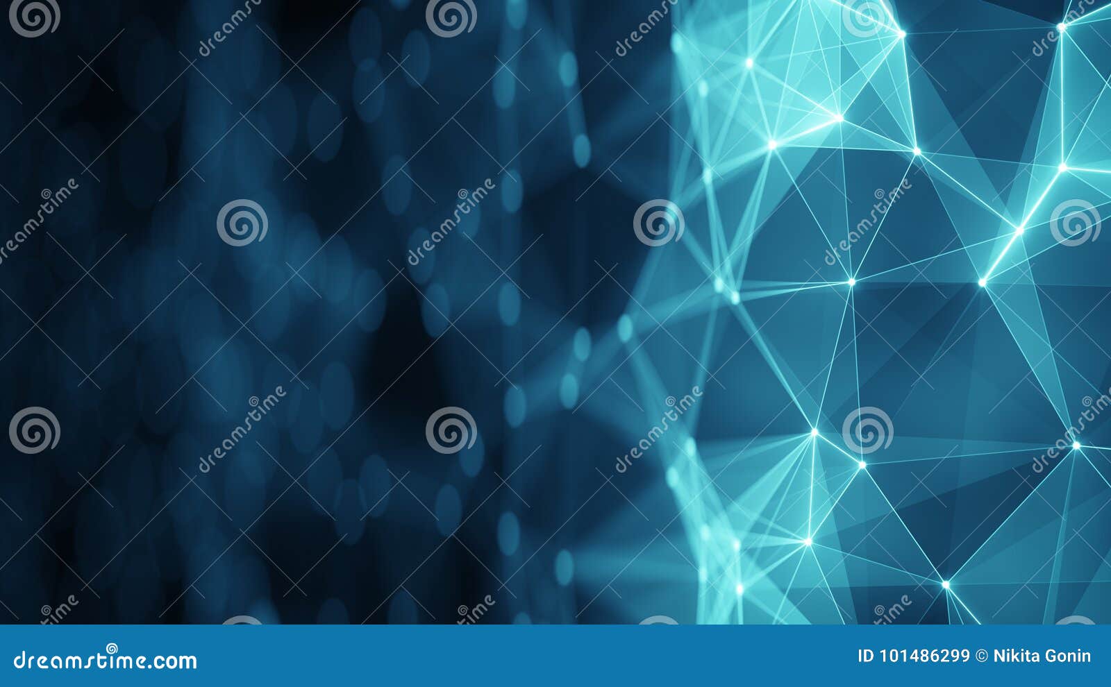 Blue Network Shape and Free Space Stock Illustration - Illustration of ...