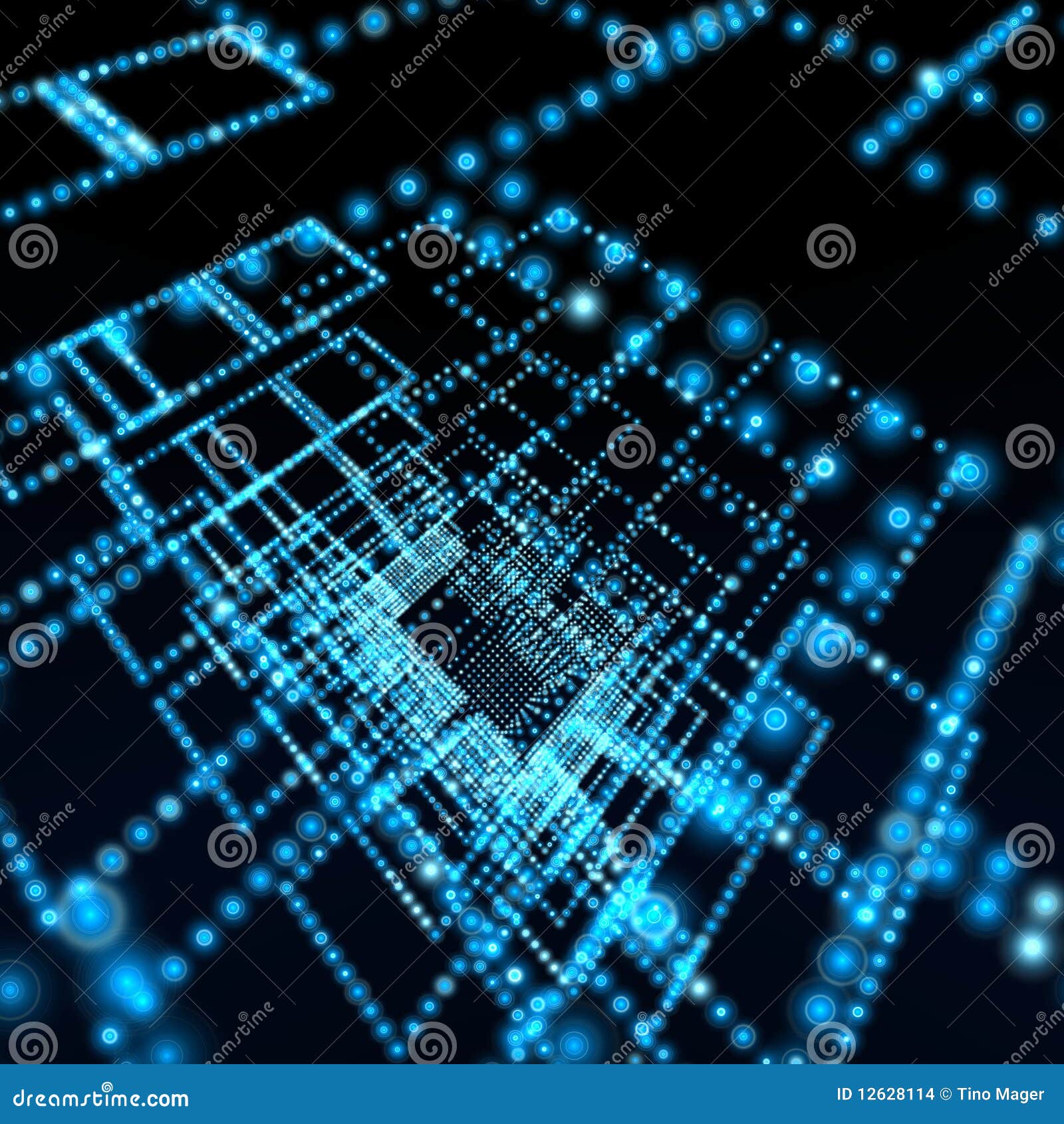 Blue Network Sphere Illustration Background Stock Illustration ...