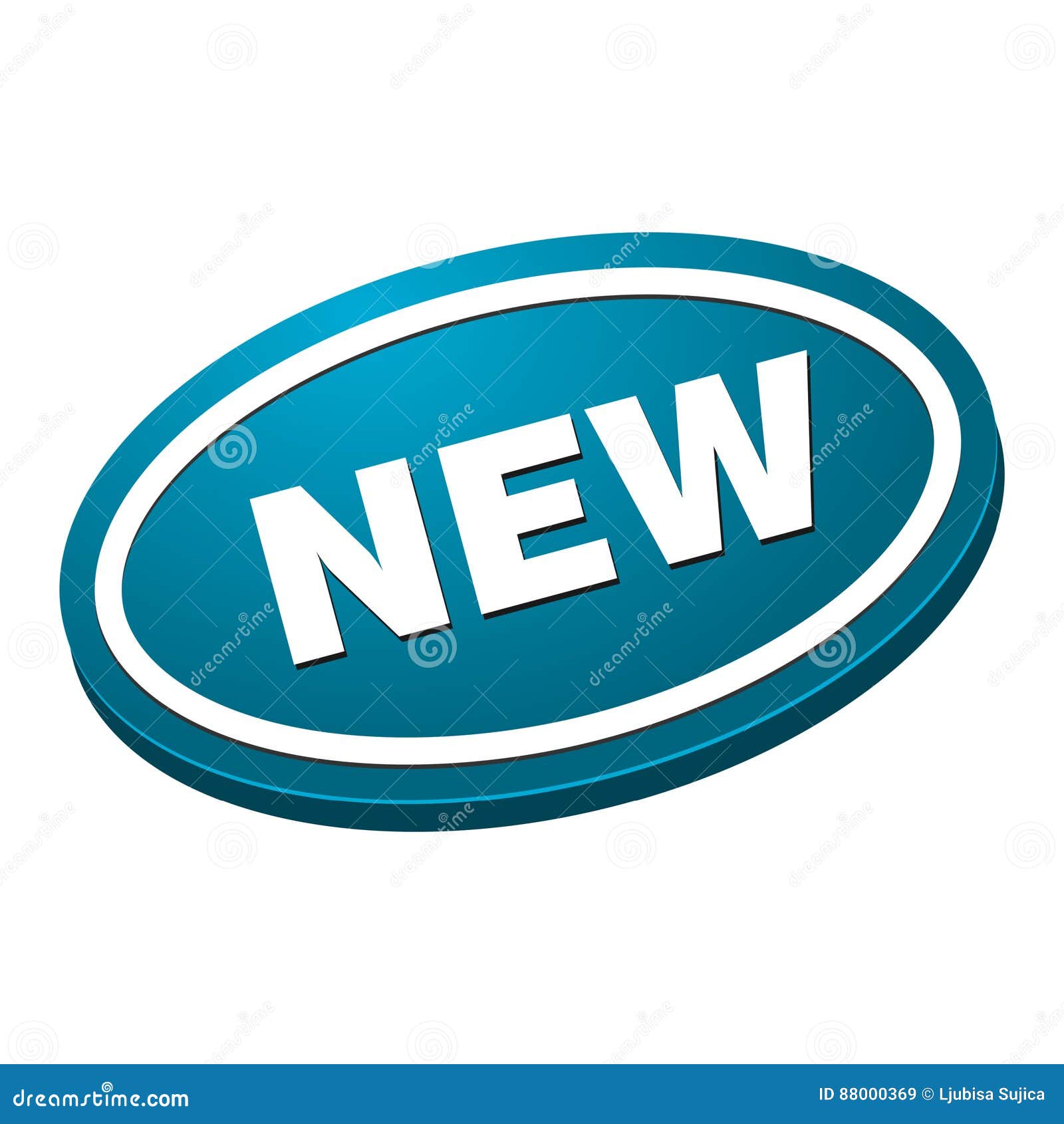 Blue New button icon stock illustration. Illustration of graphic - 88000369