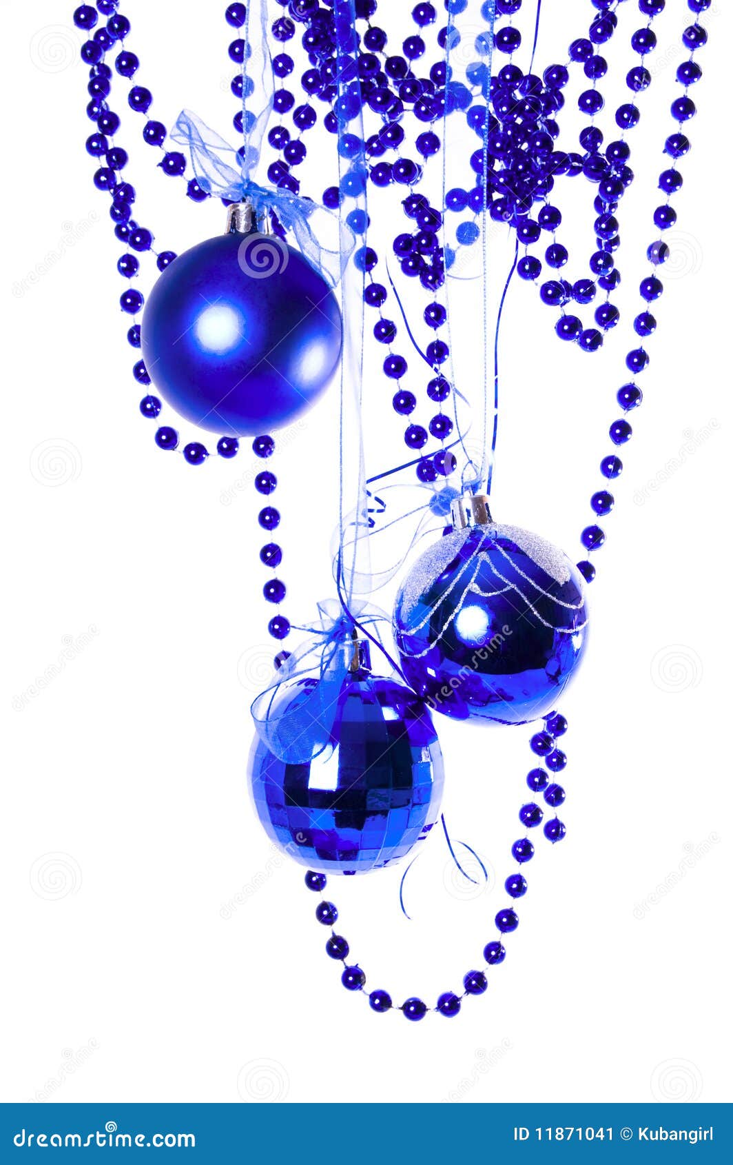 The blue new year balls stock image. Image of happy, beautiful - 11871041