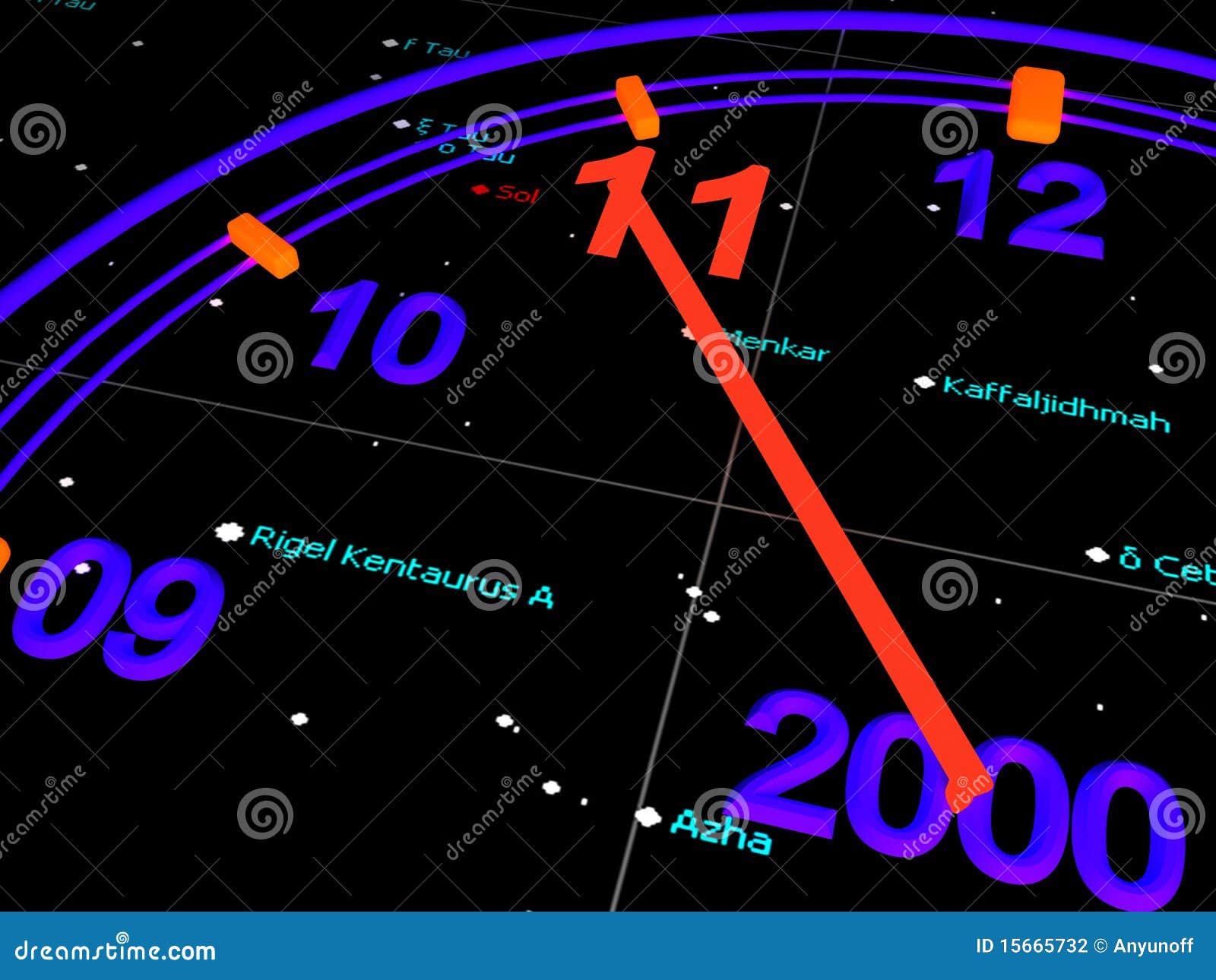Blue New Years Space Speedometer Picture. Image: 15665732