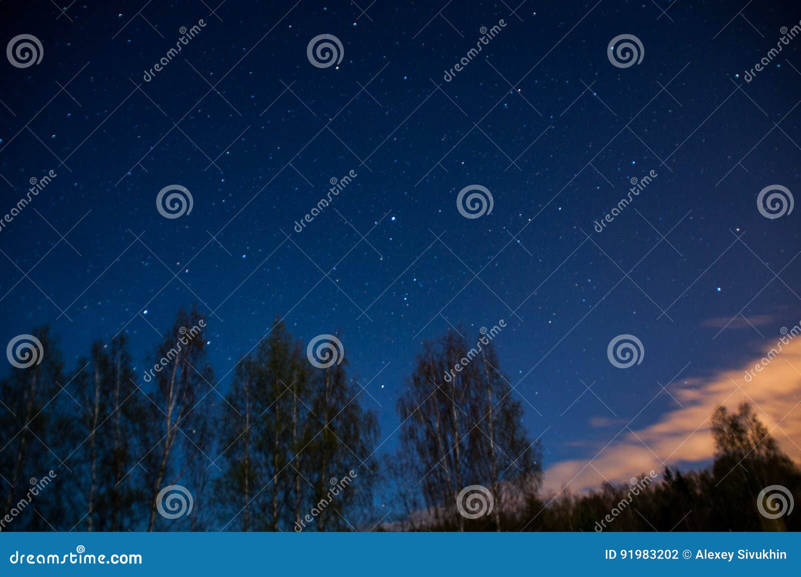 Blue Night with Moon Under Clouds Stock Photo - Image of heaven, cosmos ...