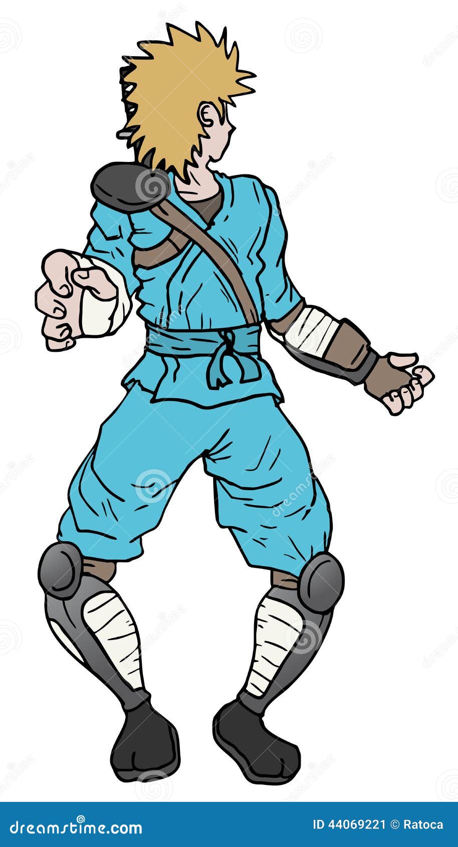 Blue Ninja Pose Stock Illustration | CartoonDealer.com #65582125