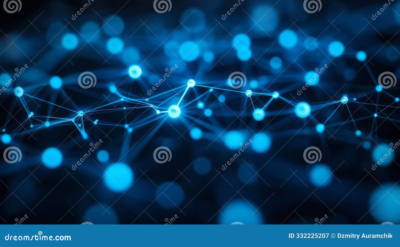 Blue Nodes and Lines Represent Connectivity and Data Flow in the ...