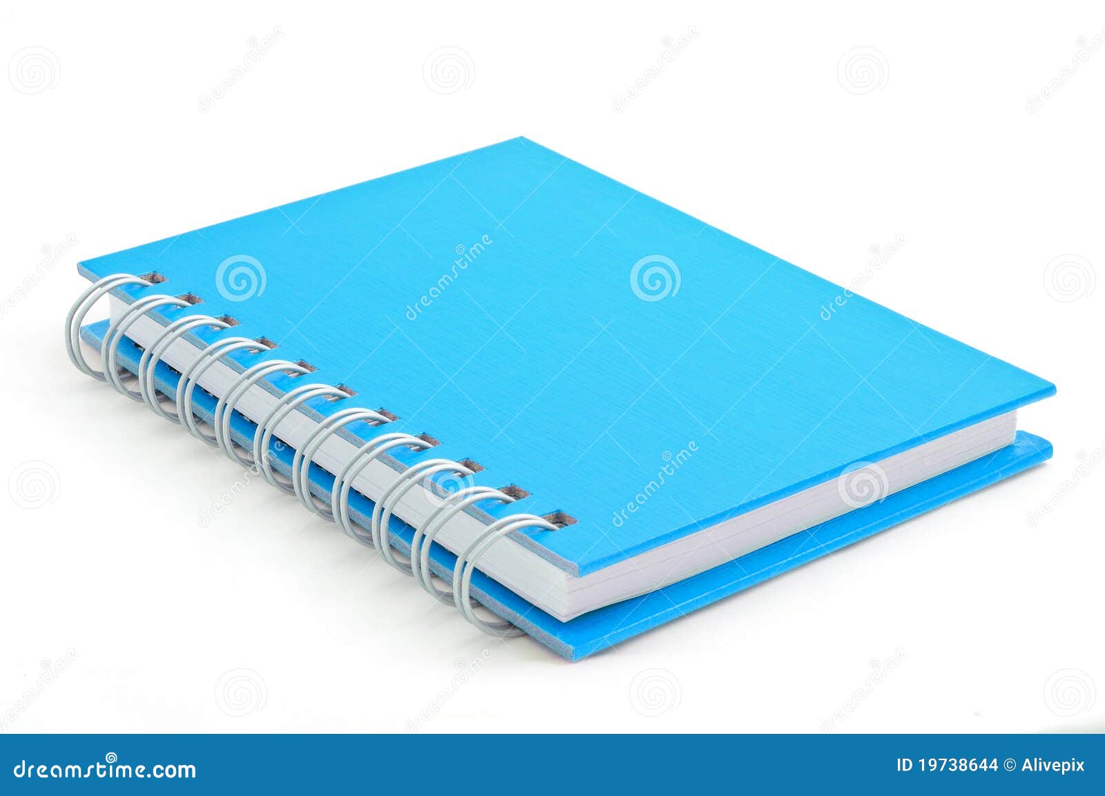 Blue note book stock photo. Image of corner, office, isolated - 19738644