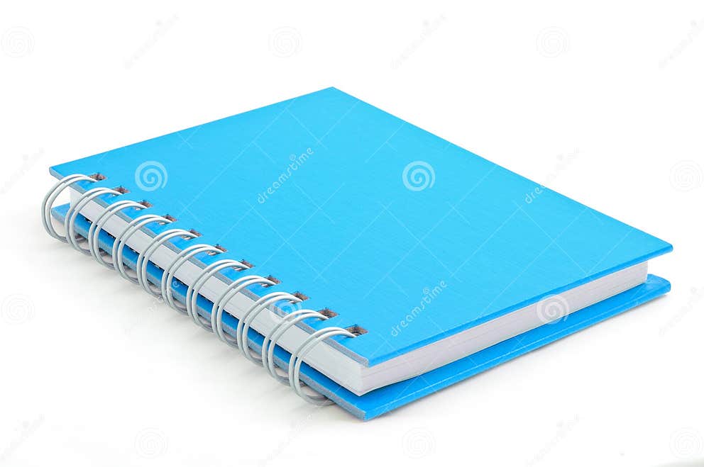Blue note book stock photo. Image of corner, office, isolated - 19738644