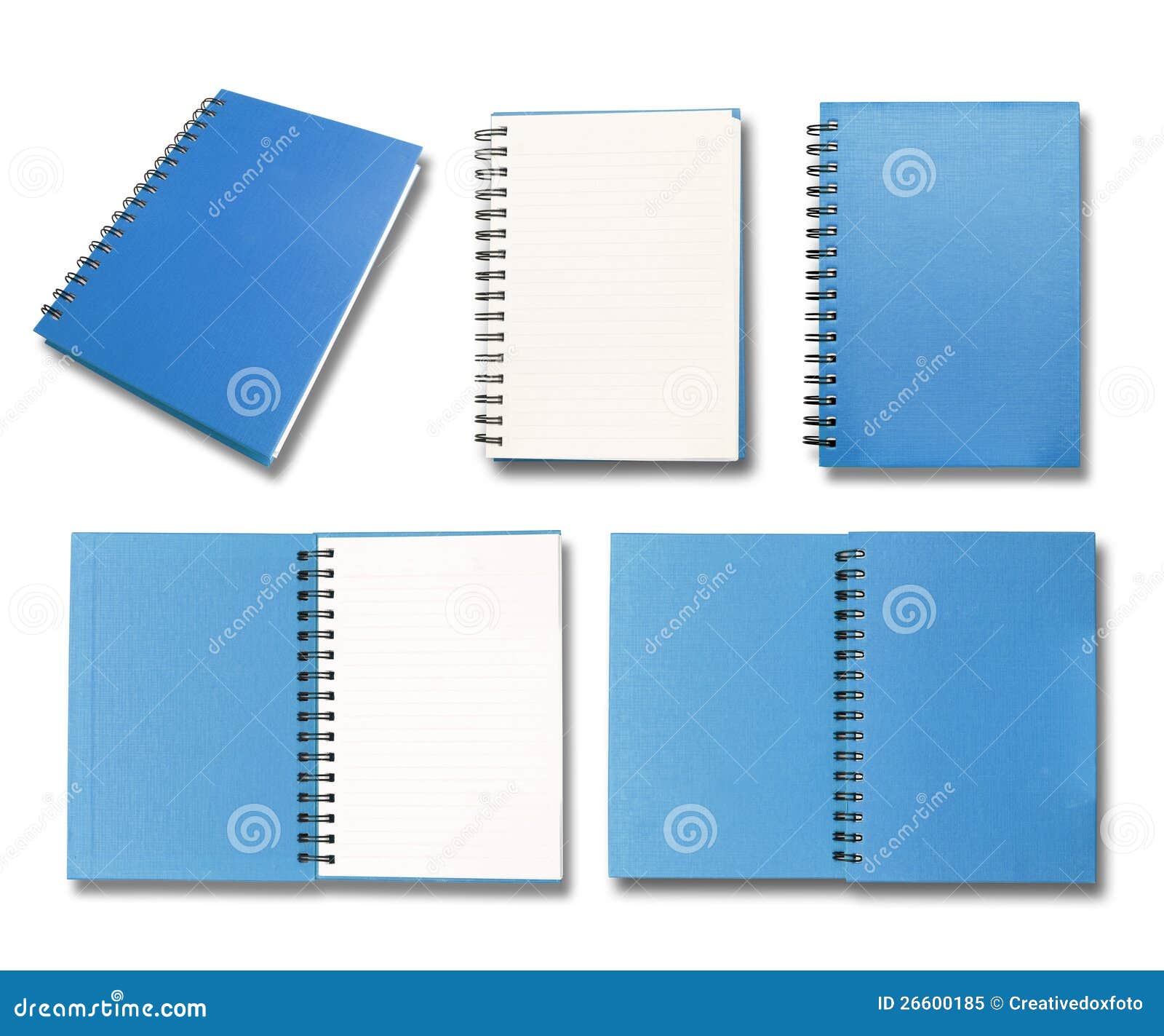 Blue note book stock image. Image of empty, line, business - 26600185