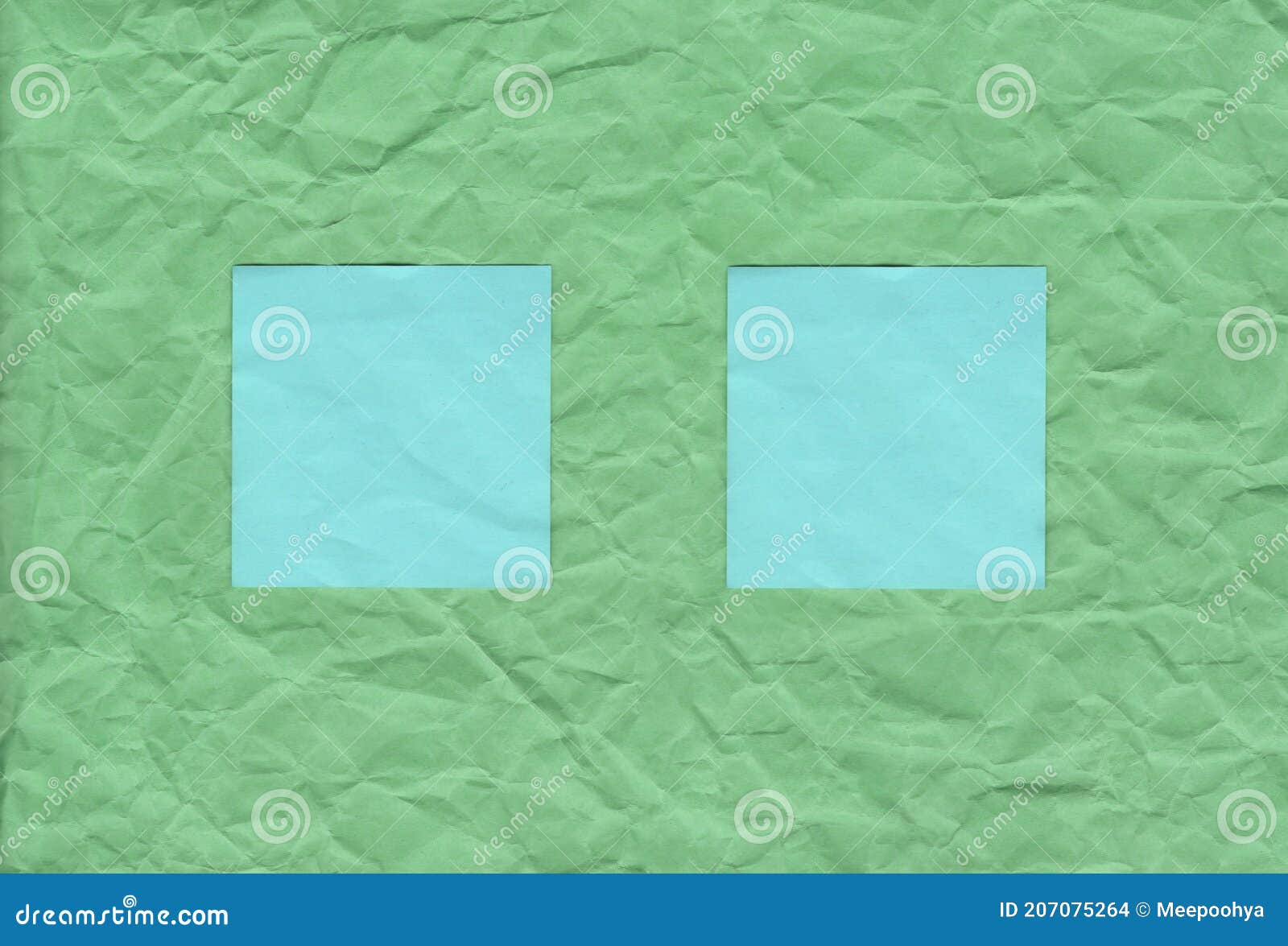 Blue Note Pad is Placed on the Green Wrinkled Paper Background Stock ...
