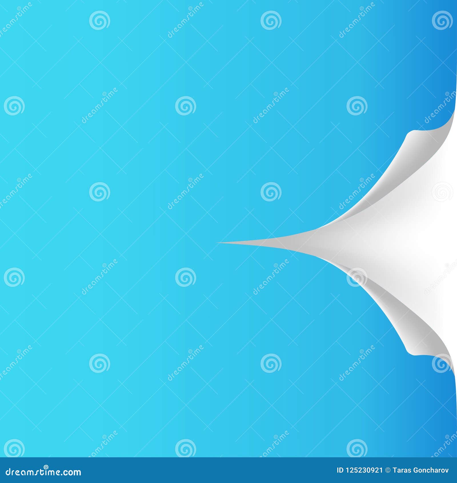 Blue Note Paper Cut in the Middle. Vector Stock Vector - Illustration ...