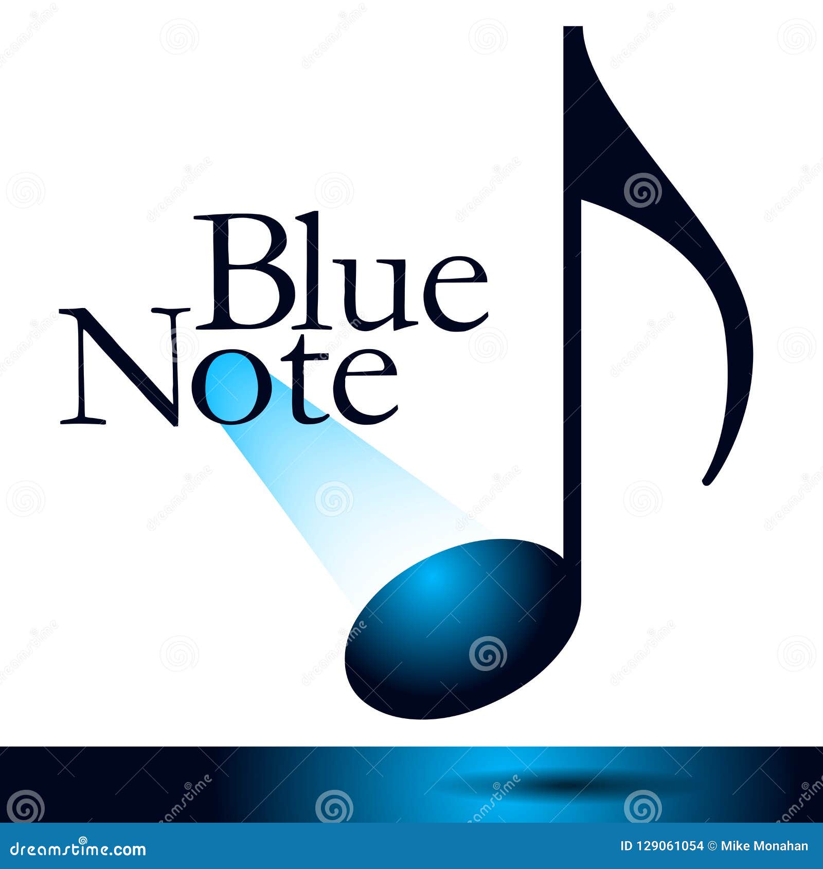 The Blue Note is the Theme of this Musical Graphic. Stock Vector ...